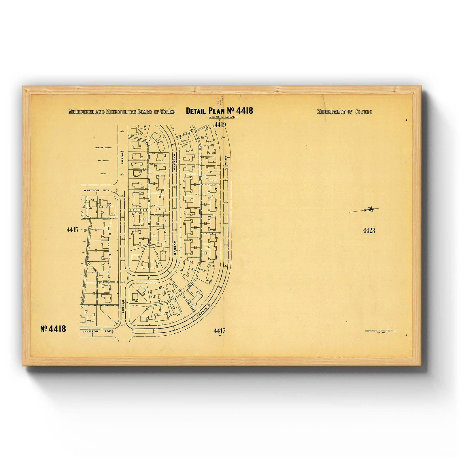 Coburg, Victoria Australia Vintage Map #72 (1949) – Vintage Maps