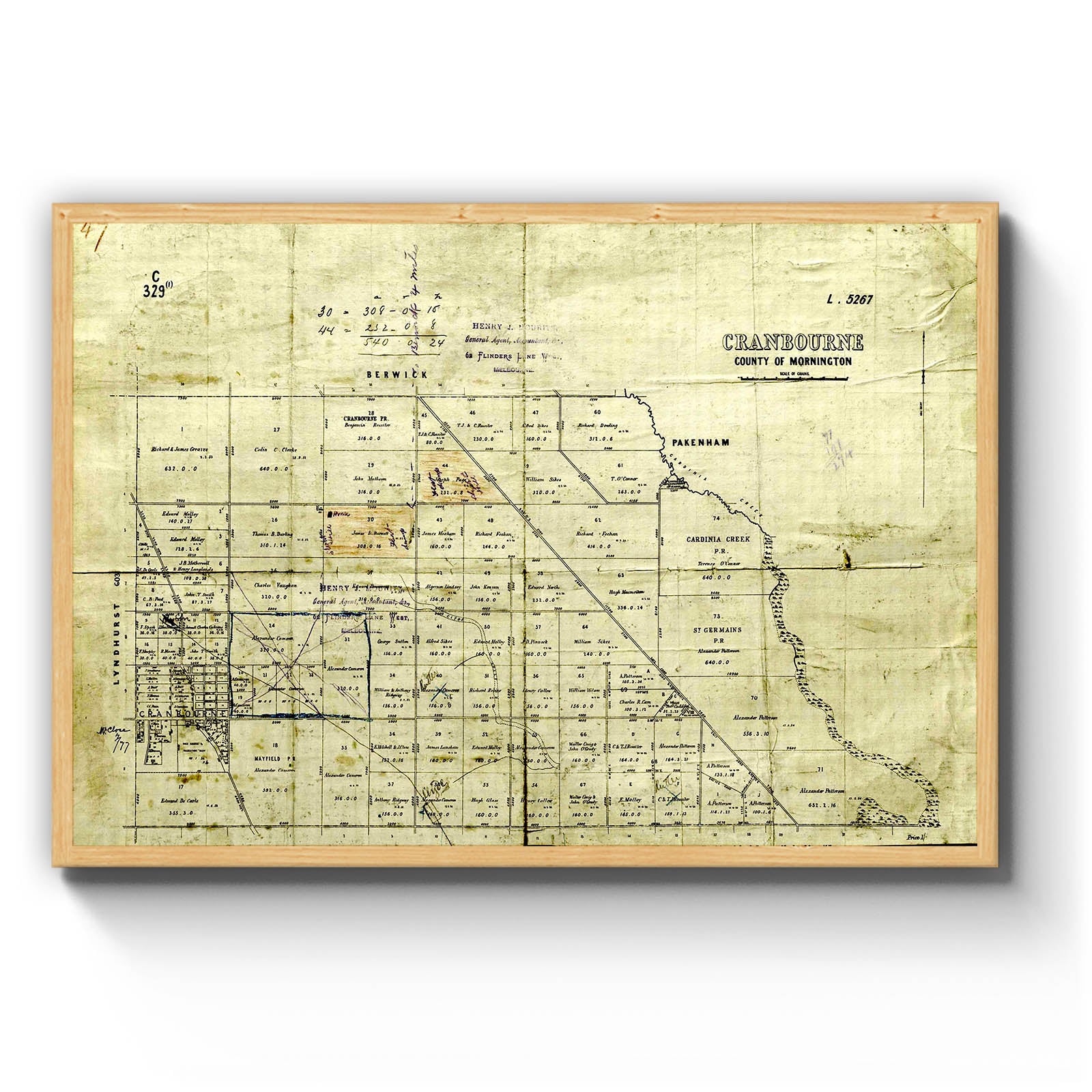 Cranbourne, Victoria Australia Vintage Map #4 (188-?) – Vintage Maps