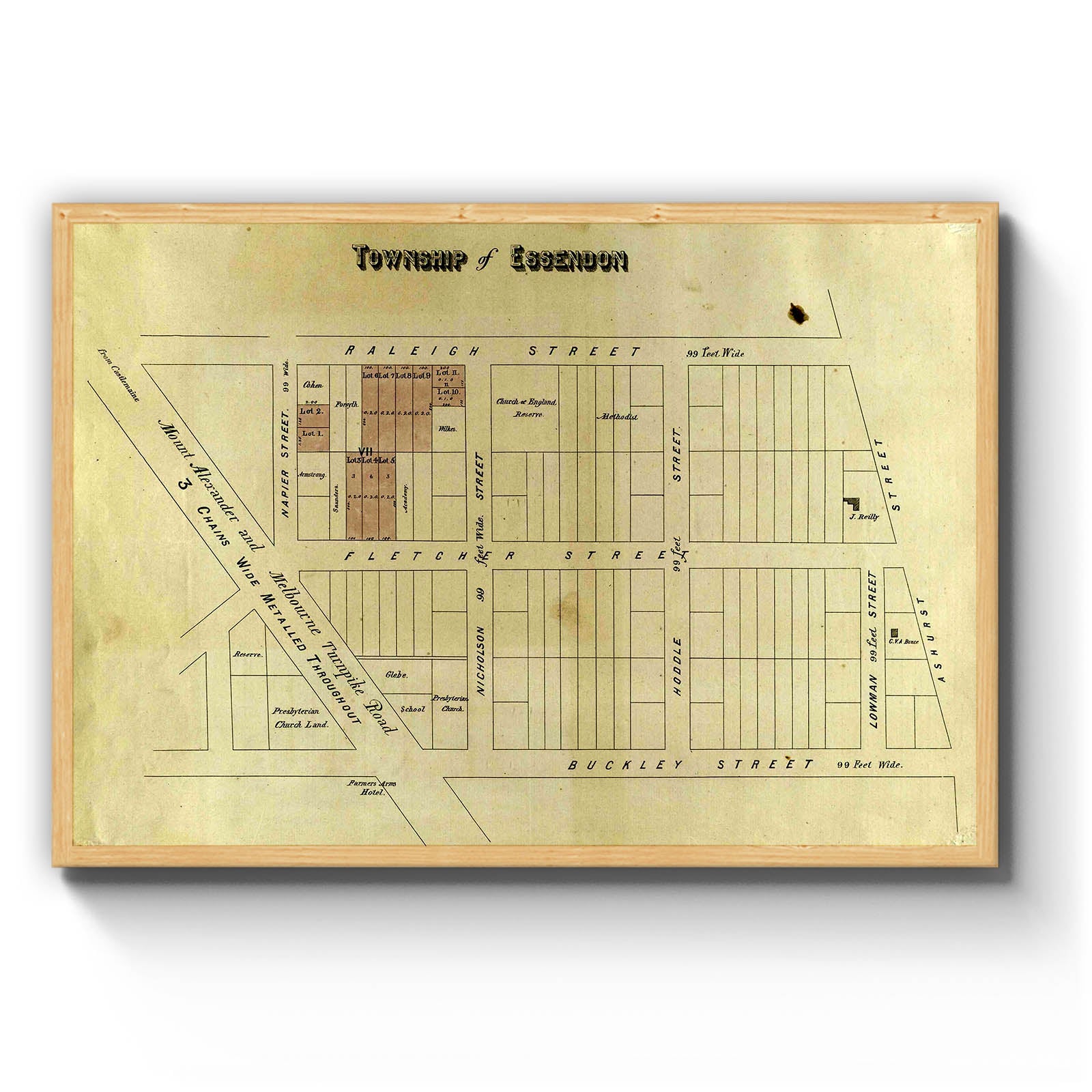 Essendon, Victoria Australia Vintage Map #3 (18--?) – Vintage Maps