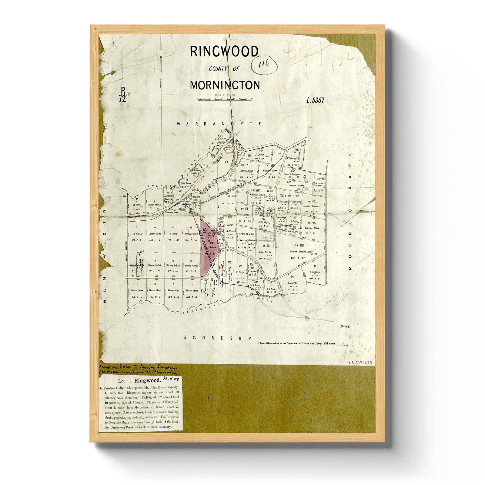 Ringwood, Victoria Australia Vintage Map #7 (1885) – Vintage Maps