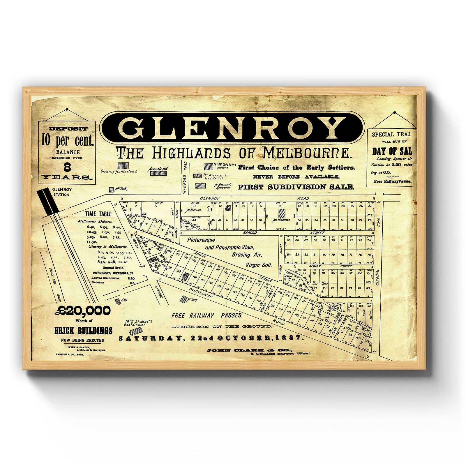 Glenroy, Victoria Australia Vintage Map #10 (1887) – Vintage Maps