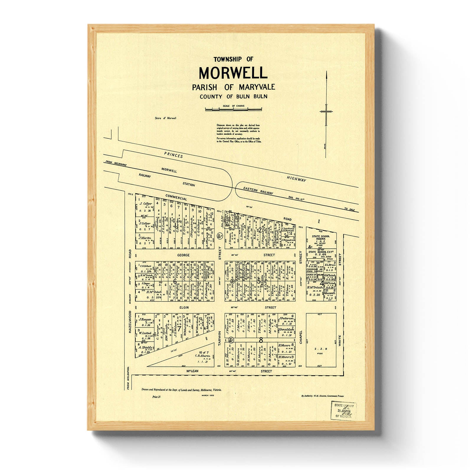 Morwell, Victoria Australia Vintage Map #3 (1953) – Vintage Maps