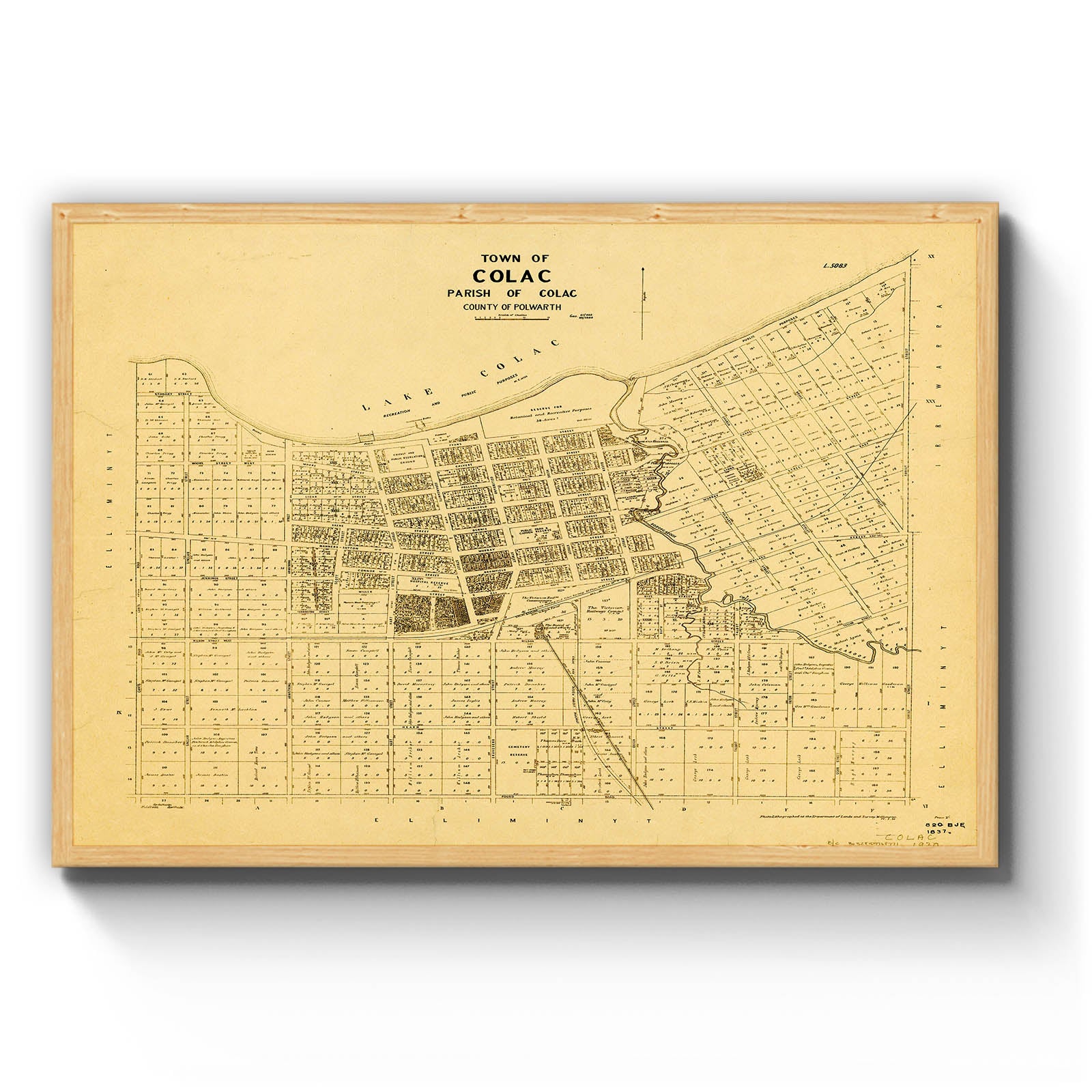 Colac, Victoria Australia Vintage Map #7 (1930) – Vintage Maps