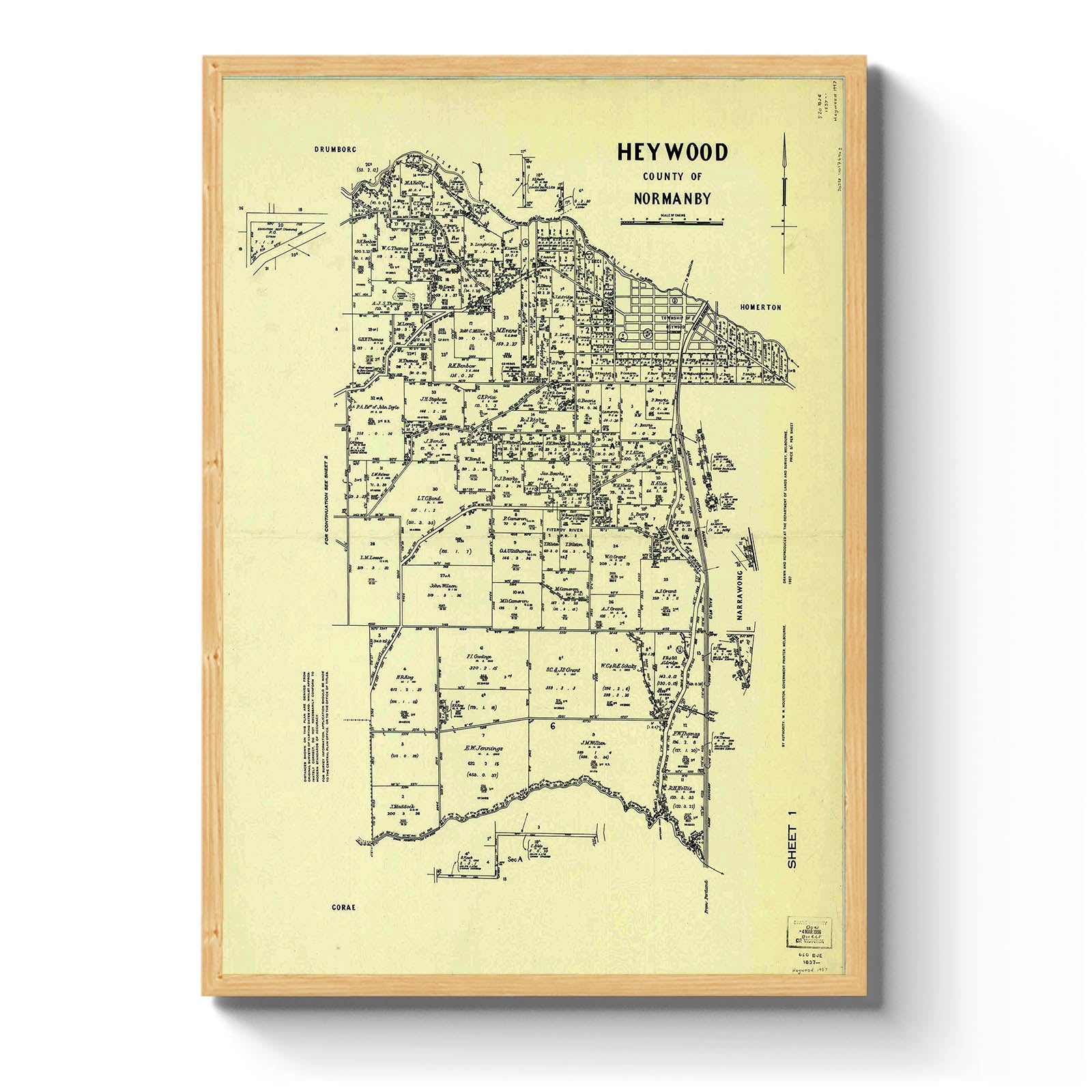 Heywood, Victoria Australia Vintage Map #4 (1957) – Vintage Maps