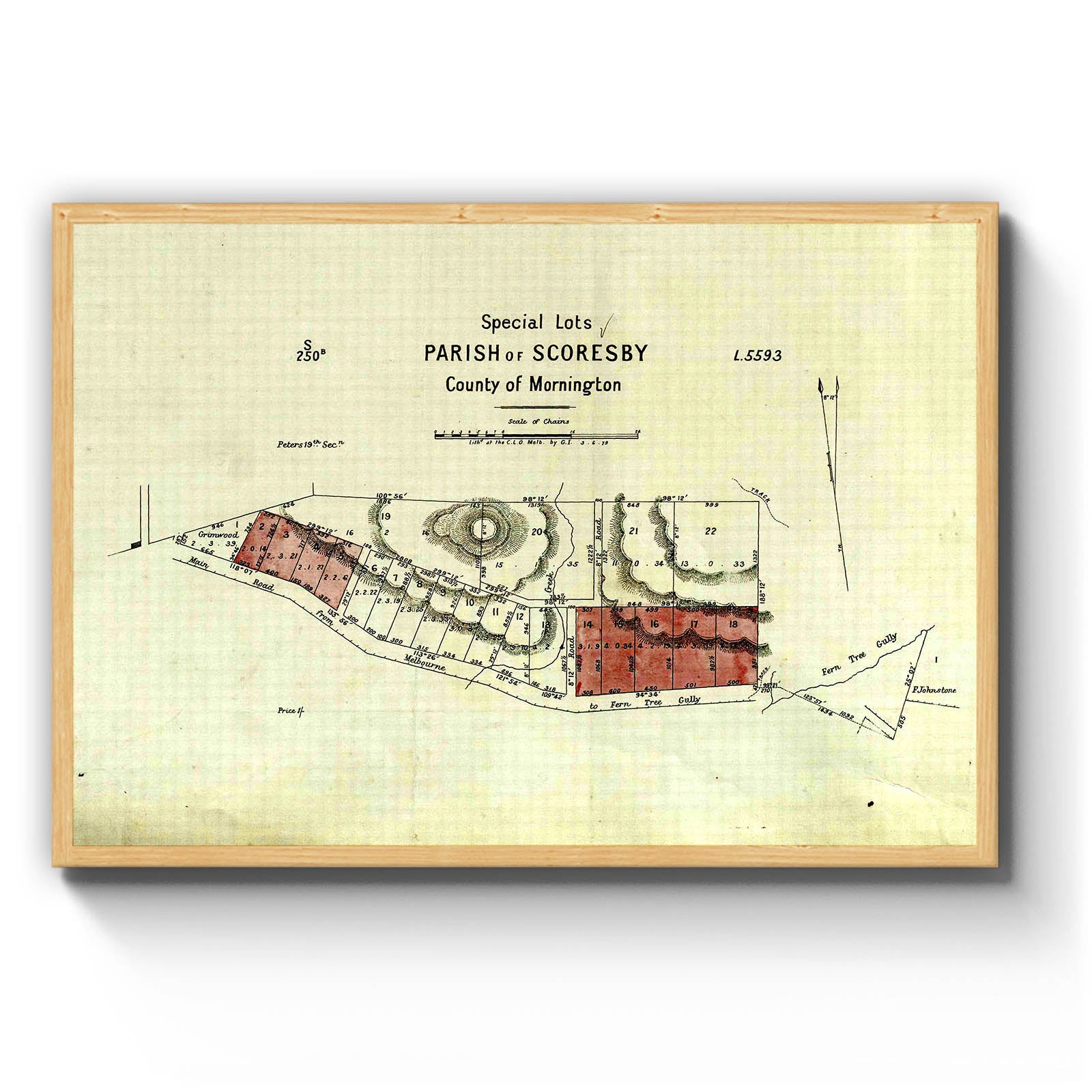 Scoresby, Victoria Australia Vintage Map #3 (1879) – Vintage Maps