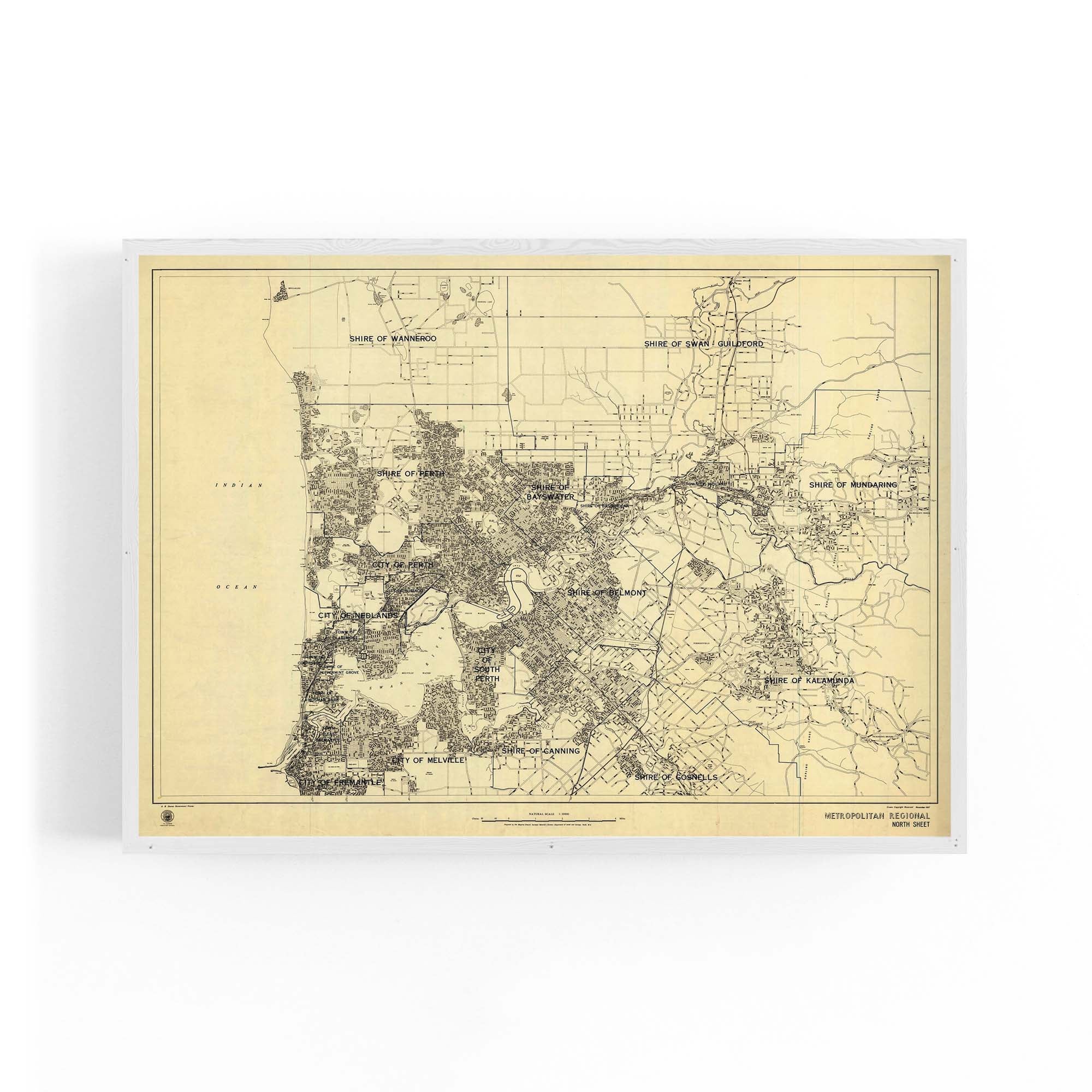 1967 Map of Perth & Surrounds, Western Australia – Vintage Maps
