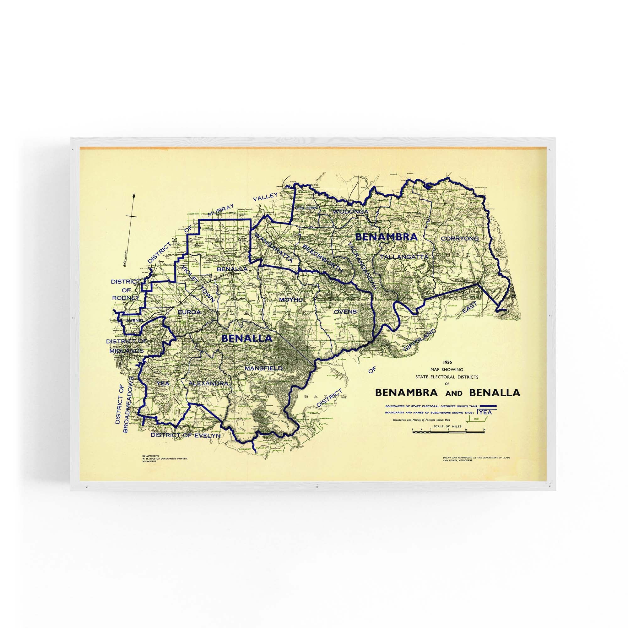 1956 Vintage Map of Benambra and Benalla, Victoria Australia – Vintage Maps