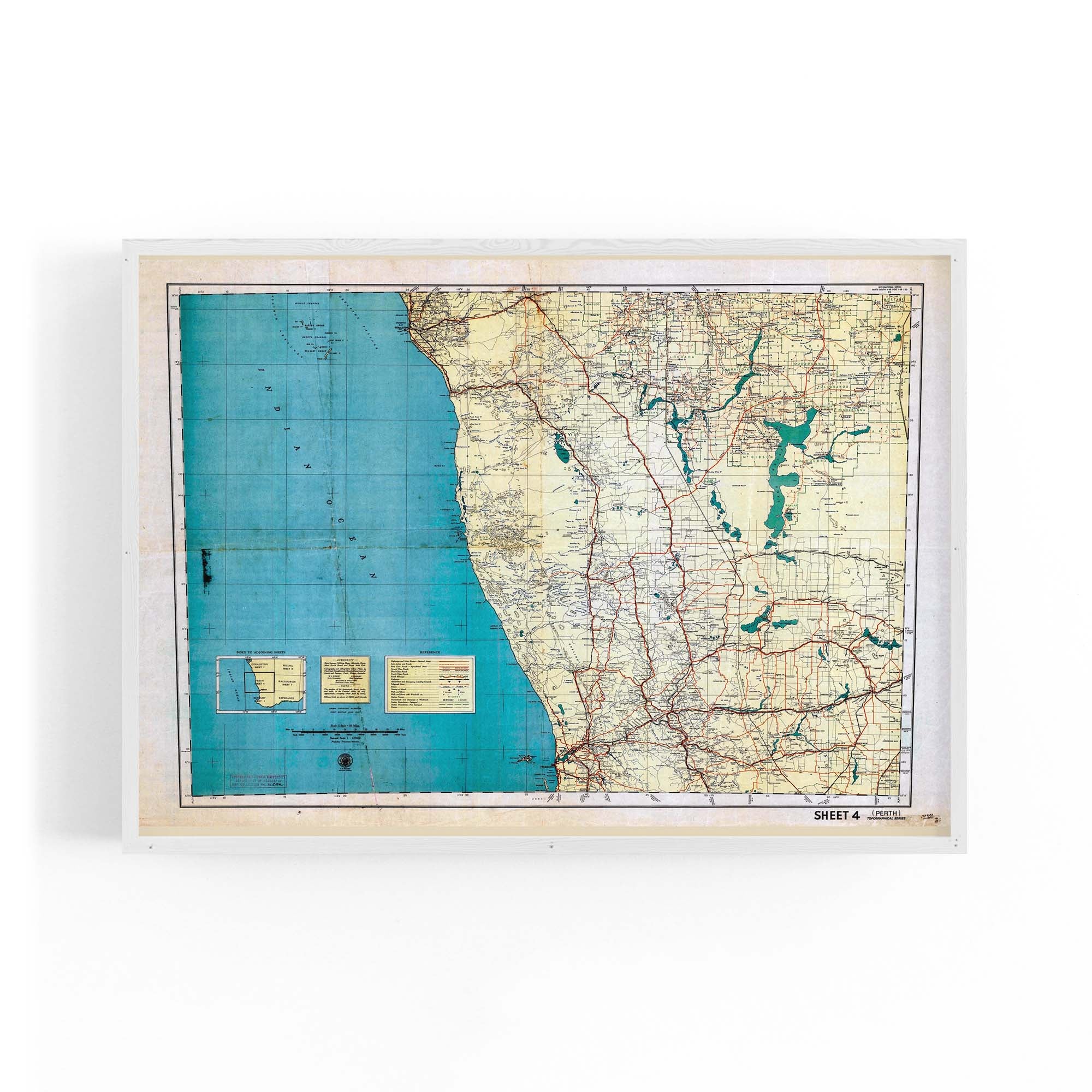 1946 Map of Perth & Surrounds, Western Australia – Vintage Maps