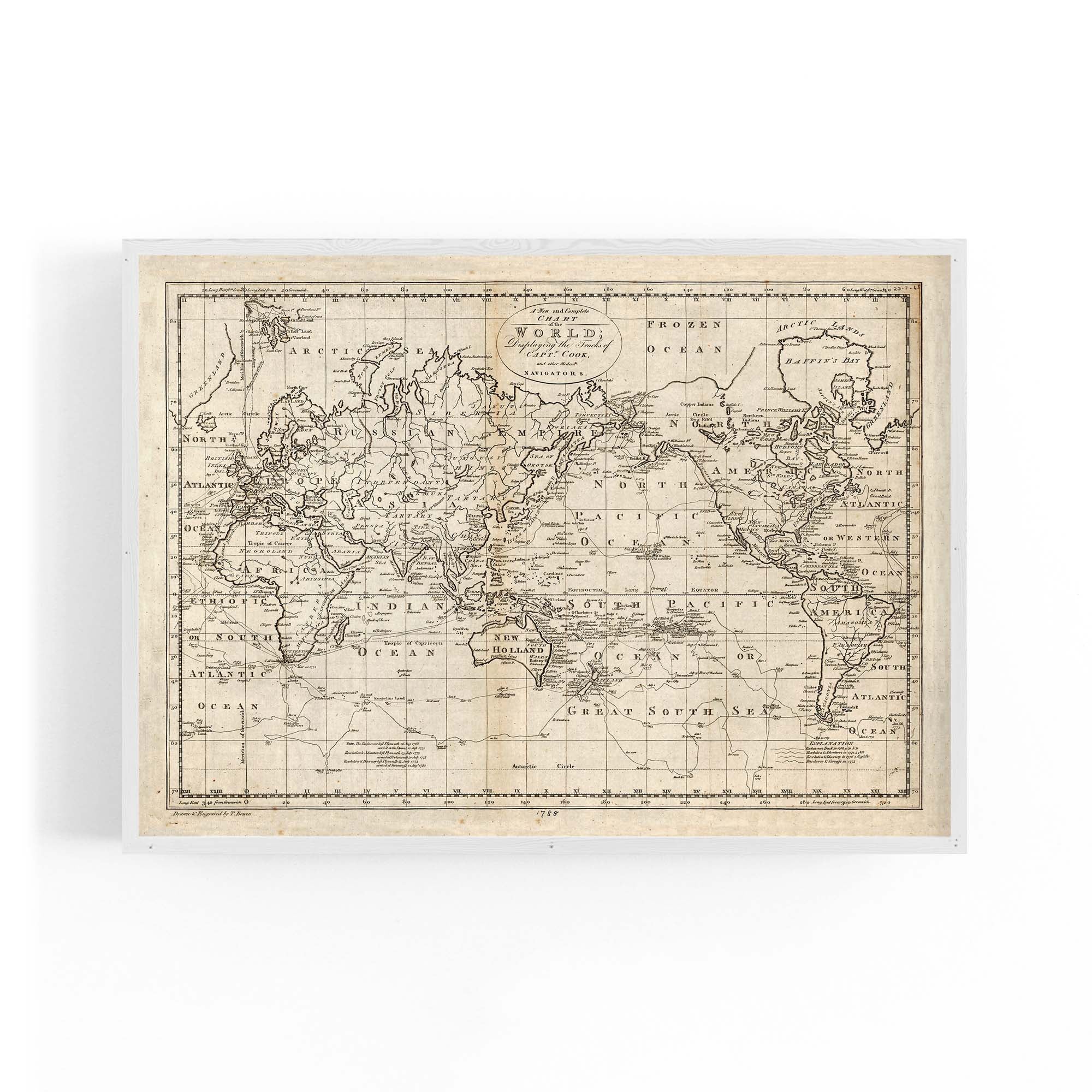 1788 Vintage Map of The World – Vintage Maps