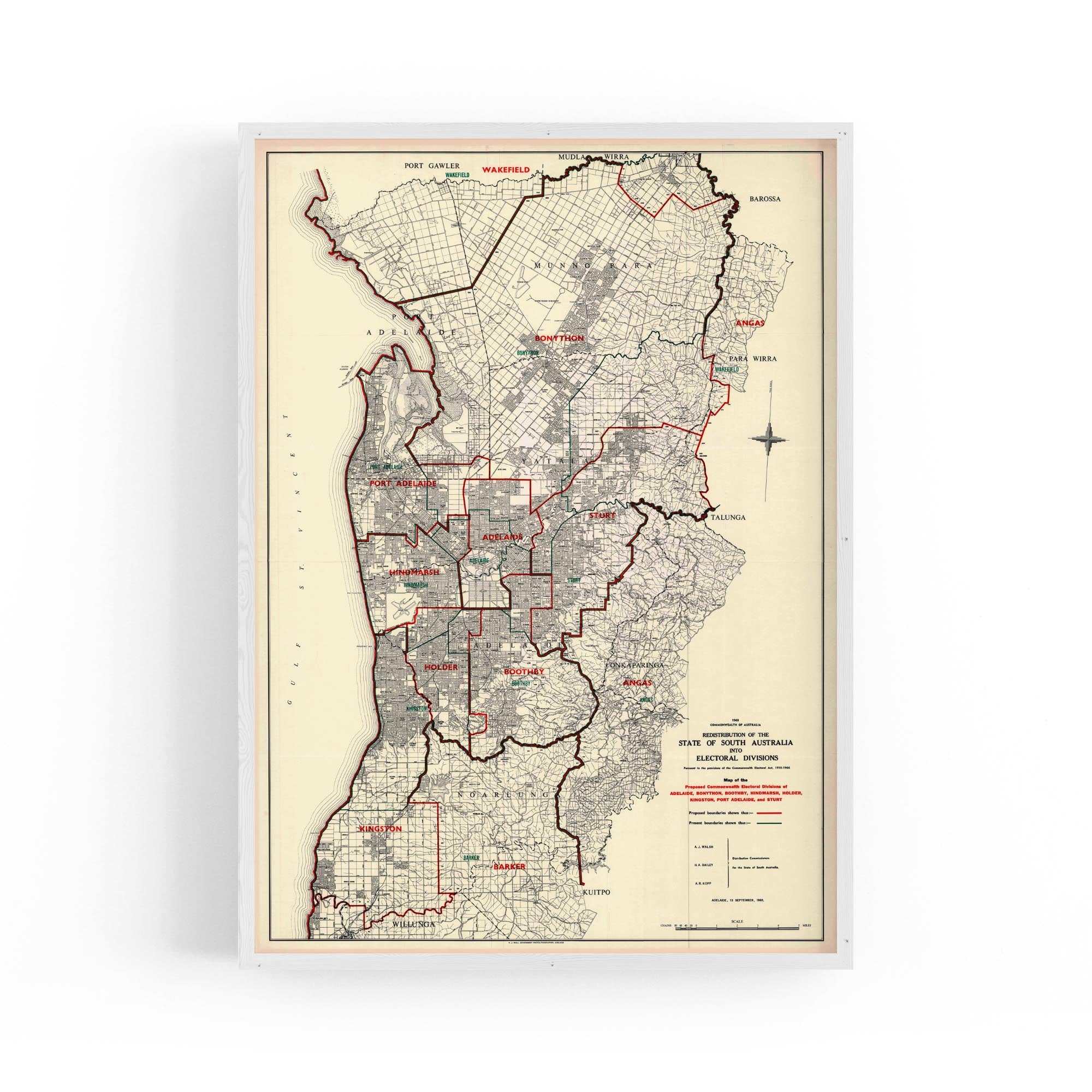 1968 Map of Adelaide & Surrounds, South Australia – Vintage Maps