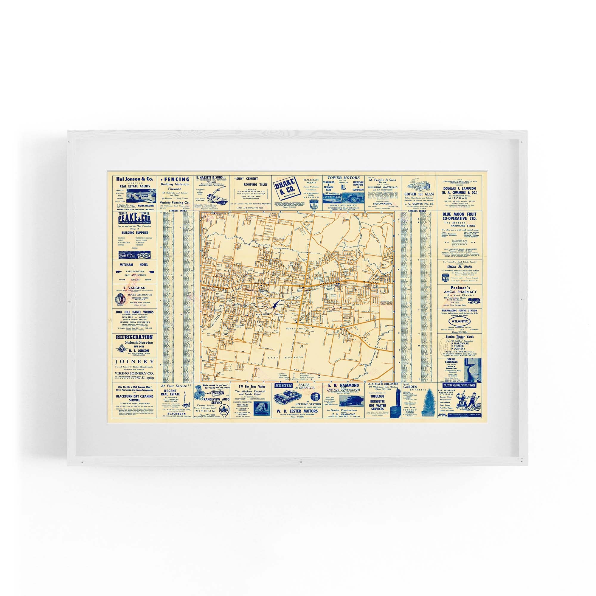 1957 Map of Blackburn & Surrounds, Victoria – Vintage Maps