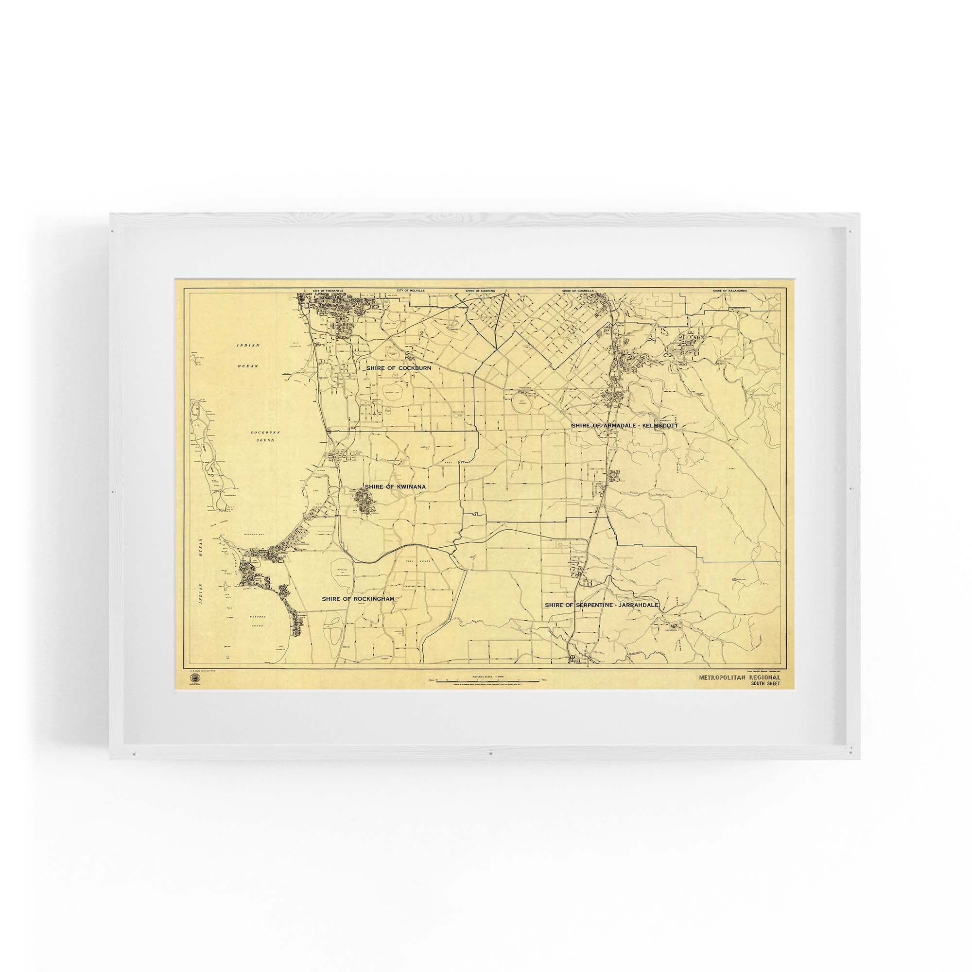 1967 Map of Rockingham & Surrounds, Western Australia – Vintage Maps