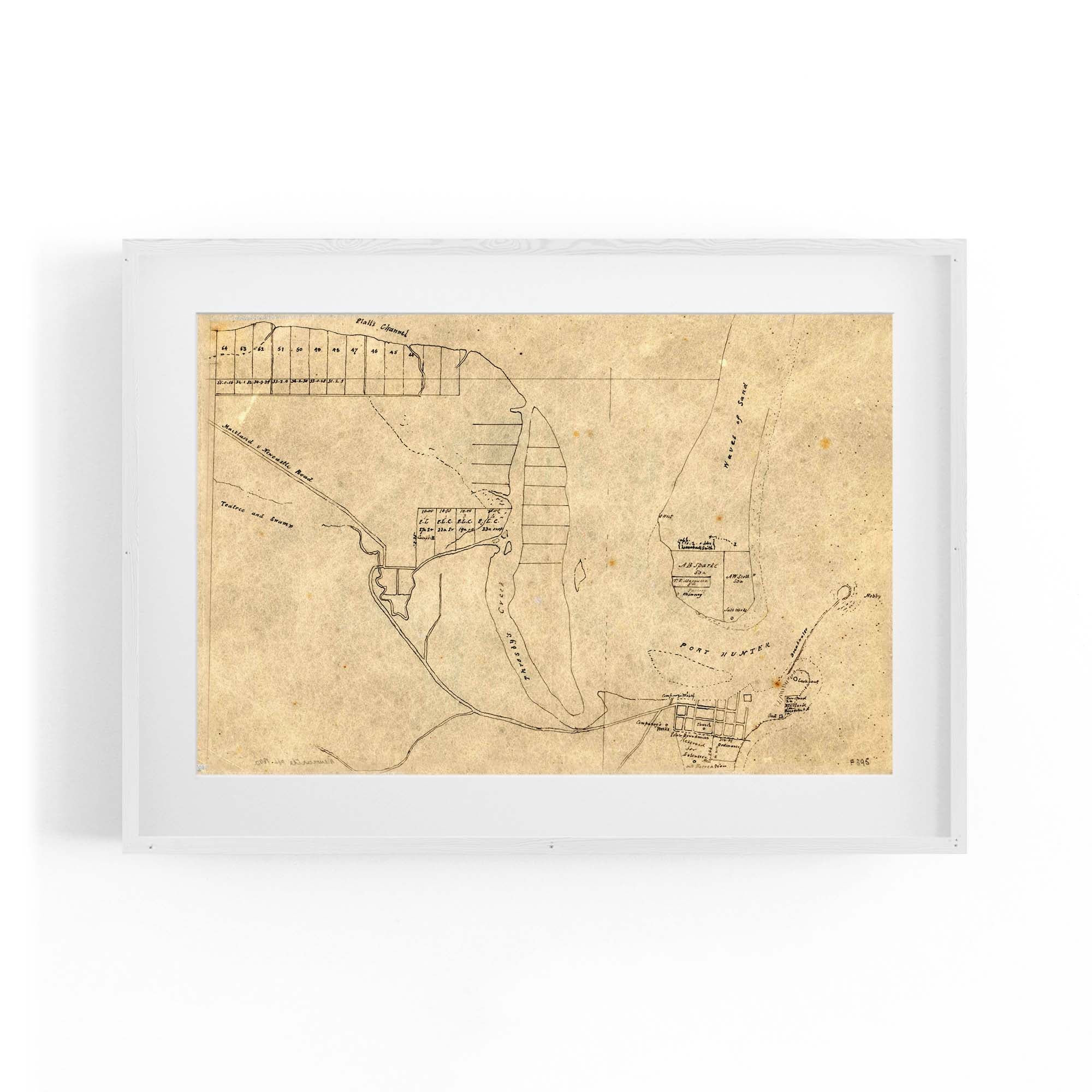 1840s Plan of Newcastle and Port Hunter, New South Wales – Vintage Maps