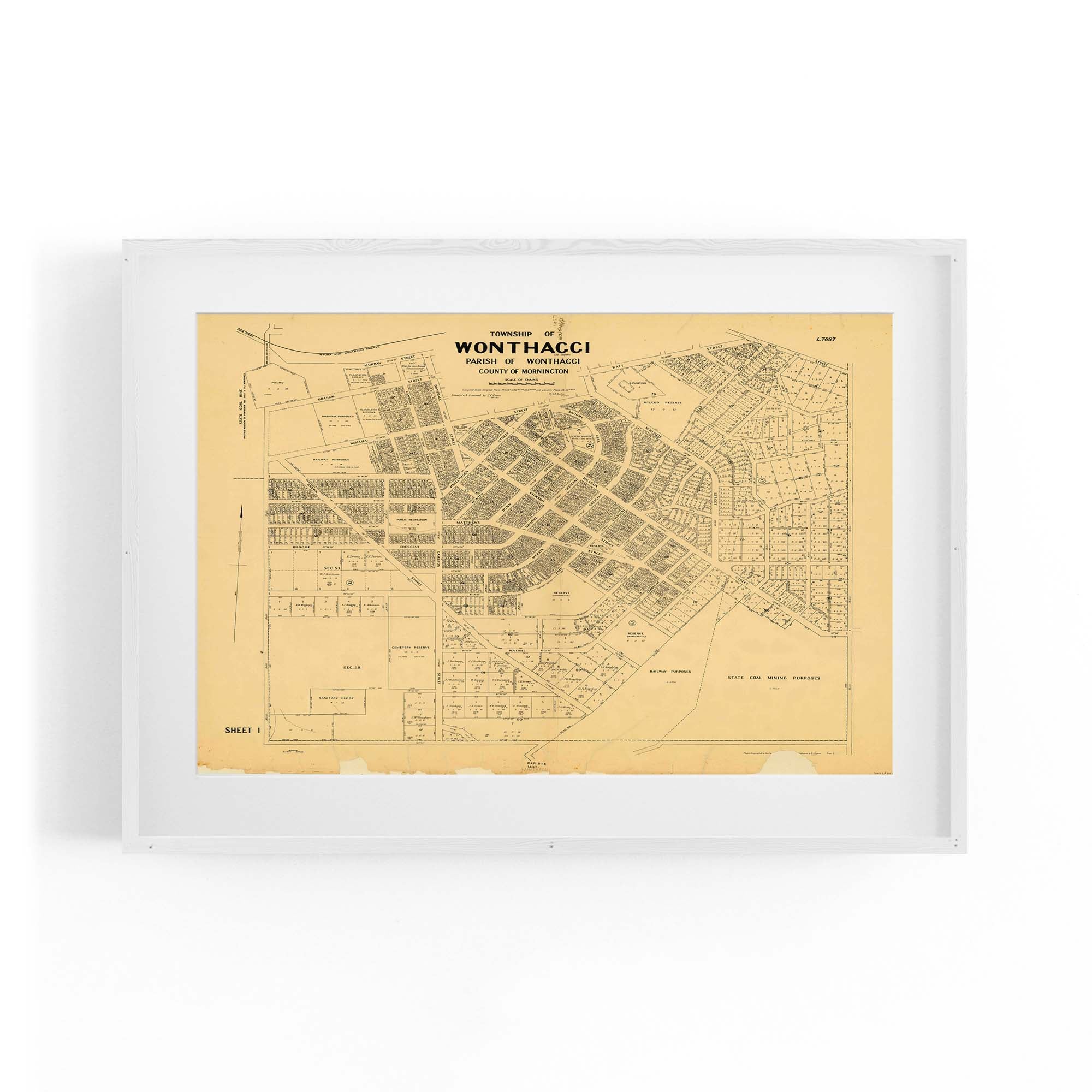 1927 Vintage Map of Wonthaggi, Victoria Australia – Vintage Maps