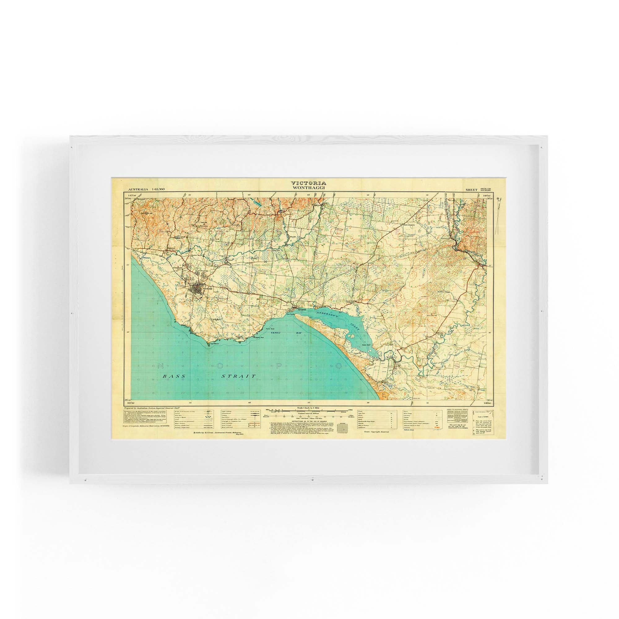 1930 Vintage Map of Wonthaggi, Victoria Australia – Vintage Maps