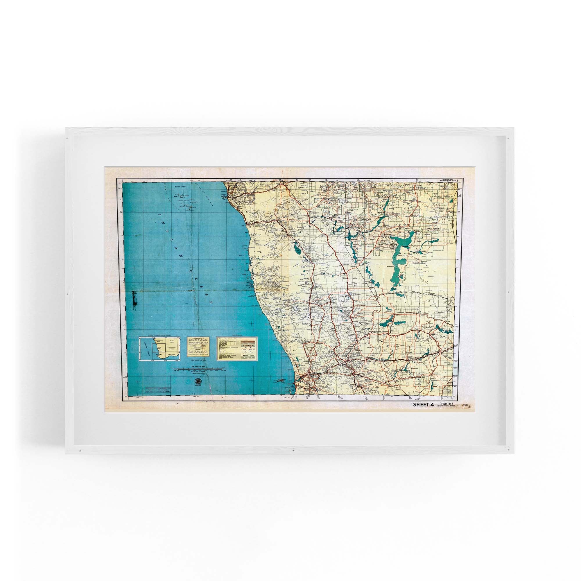 1946 Map of Perth & Surrounds, Western Australia – Vintage Maps