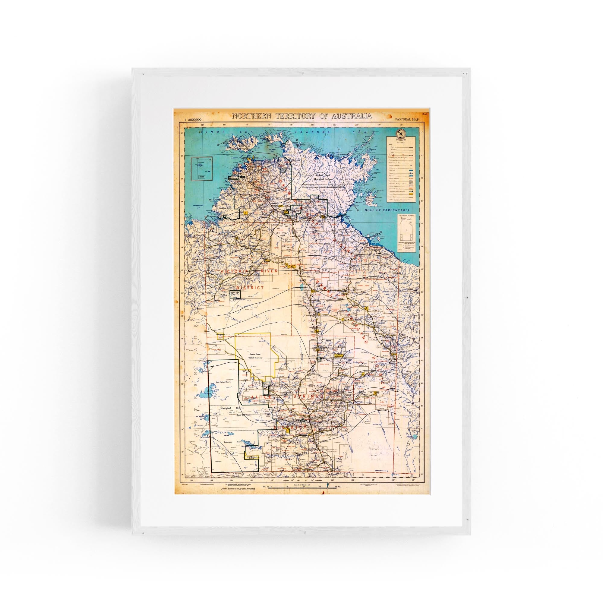 1965 Map of the Northern Territory – Vintage Maps