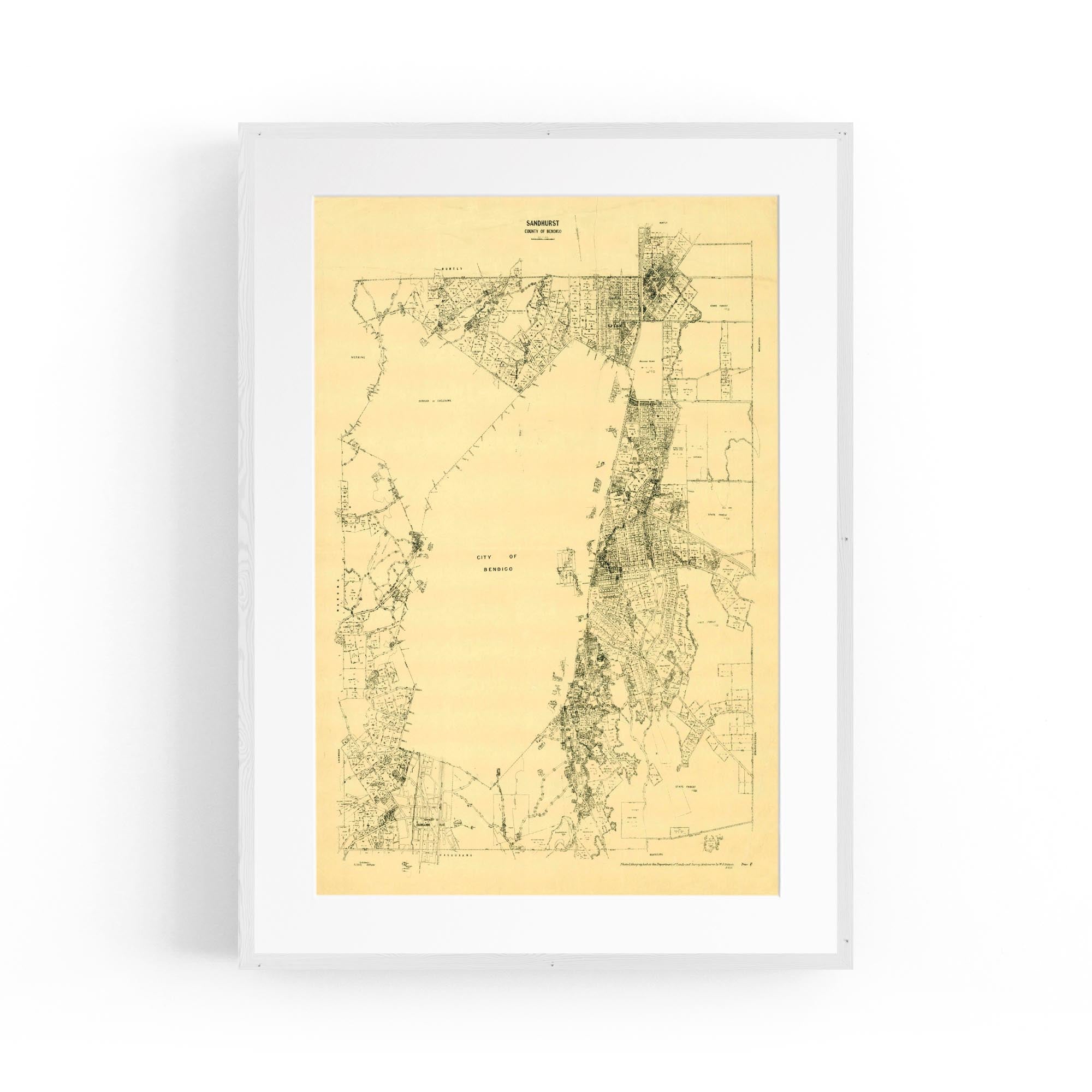 1926 Map of Bendigo (Sandhurst), Victoria – Vintage Maps