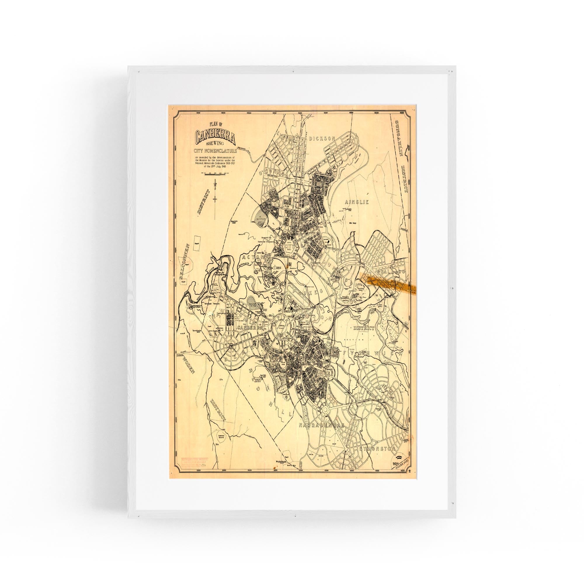 1943 Map of Canberra, Australian Capital Territory – Vintage Maps