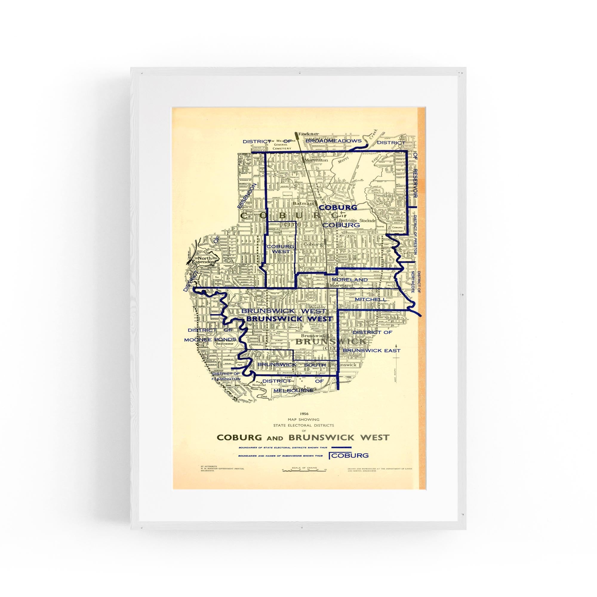 1956 Vintage Map of Coburg, Victoria Australia – Vintage Maps
