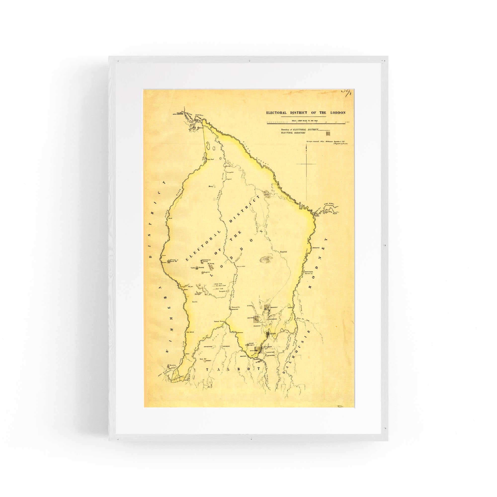 1855 Map of Loddon District, Victoria – Vintage Maps