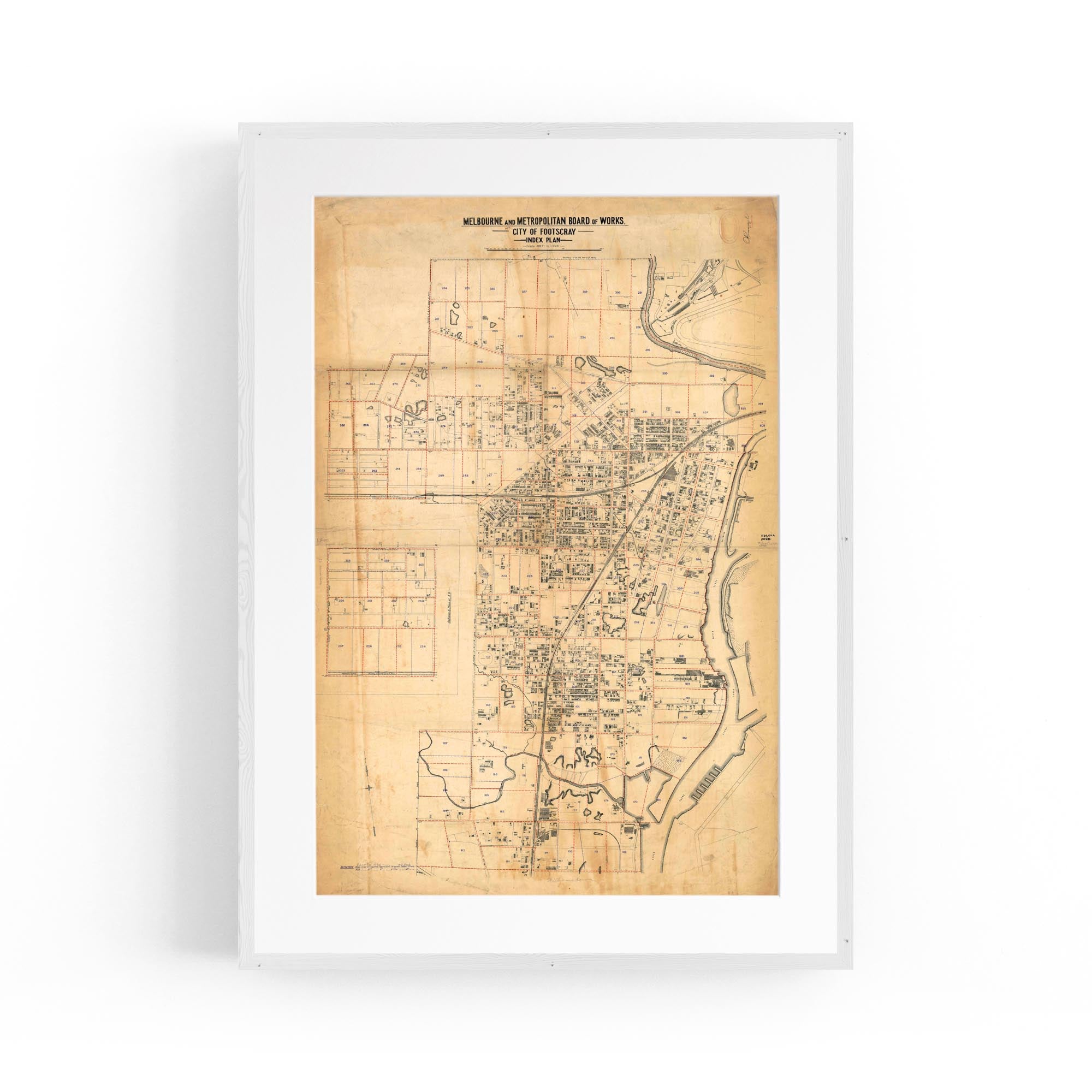 1895 Vintage Map of Footscray, Victoria Australia – Vintage Maps