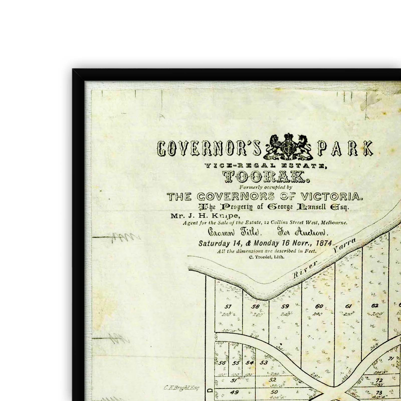 Toorak, Victoria Australia Vintage Map #10 (1874) – Vintage Maps