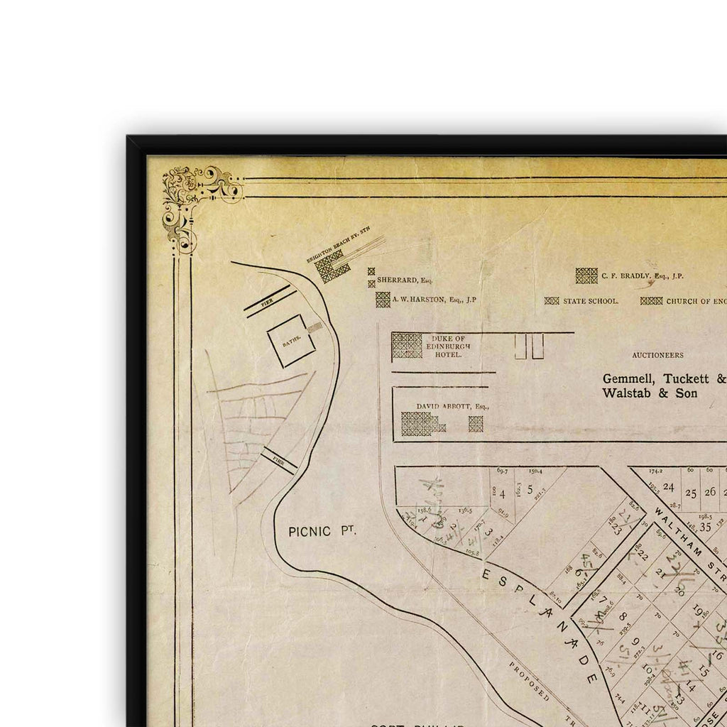 Sandringham, Victoria Australia Vintage Map #9 (1884) – Vintage Maps