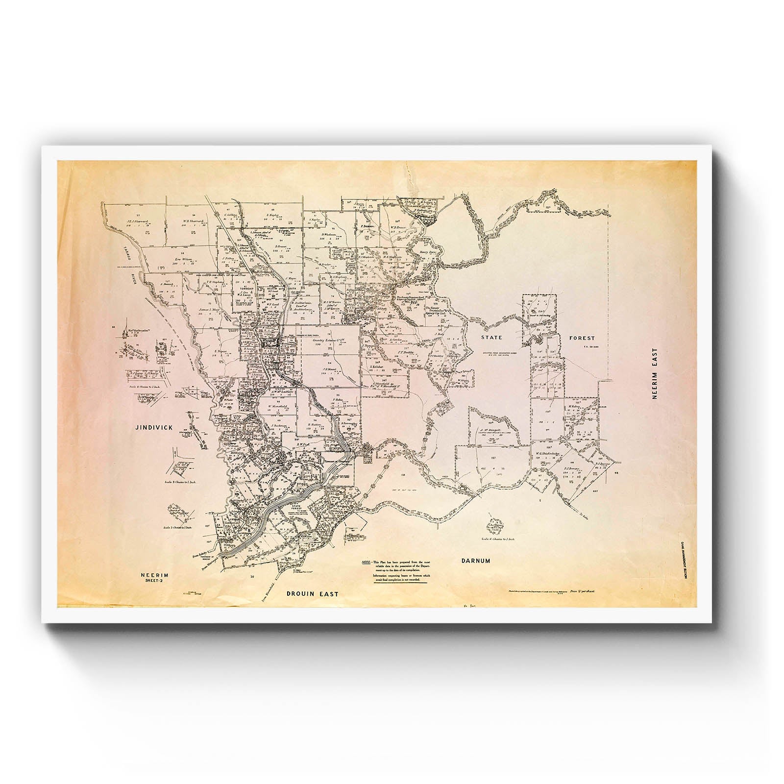 Neerim, Victoria Australia Vintage Map #8 (1932) – Vintage Maps