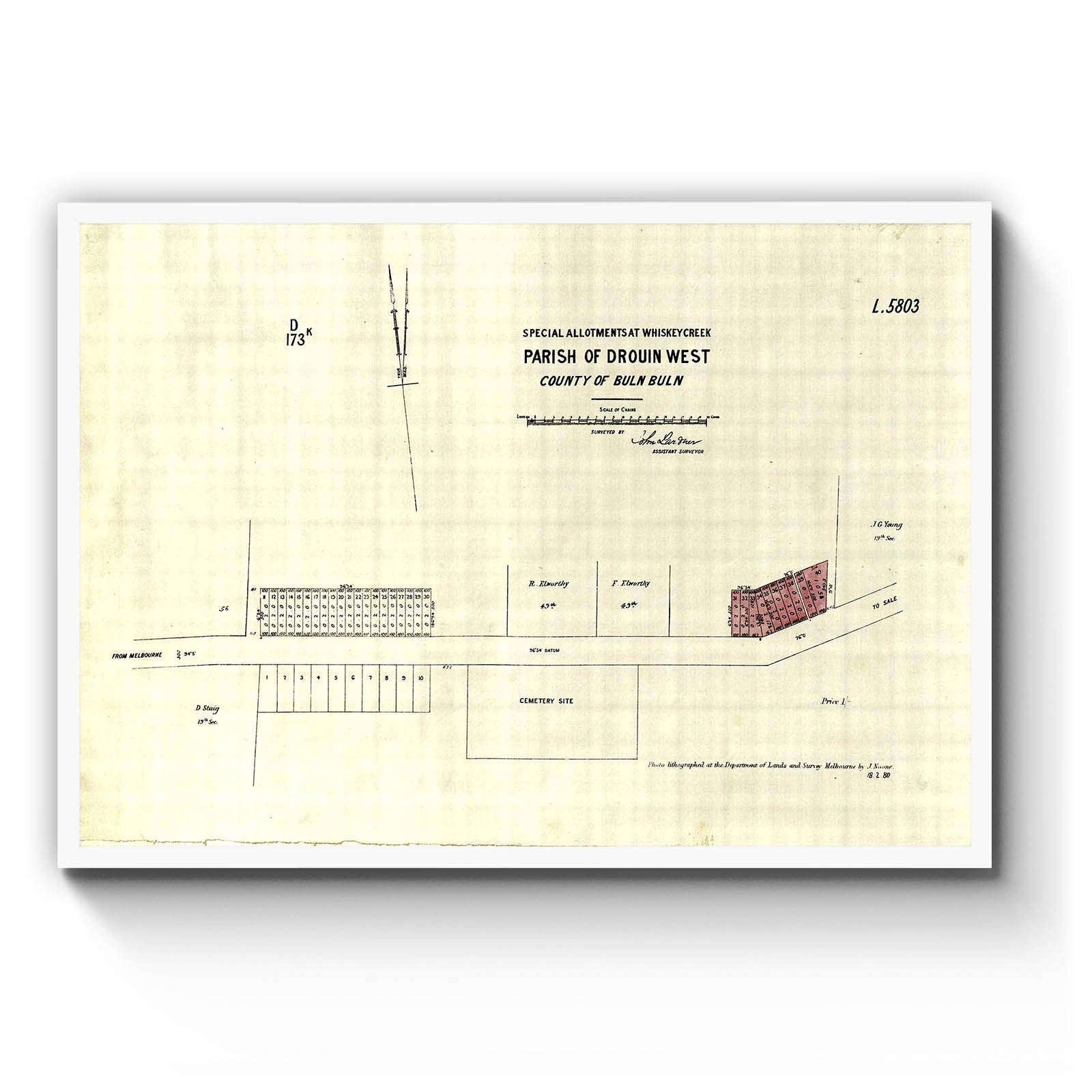 Drouin, Victoria Australia Vintage Map #2 (1880) – Vintage Maps