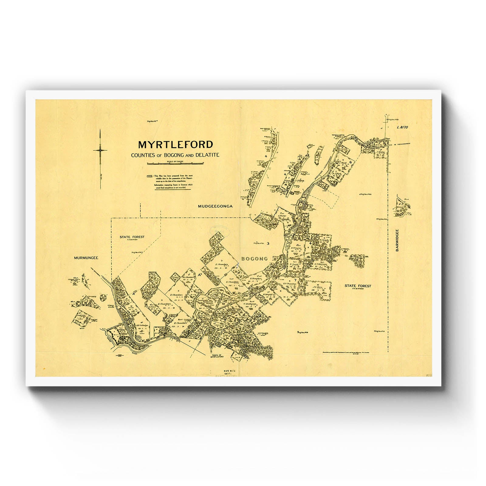 Myrtleford, Victoria Australia Vintage Map #4 (1938) – Vintage Maps