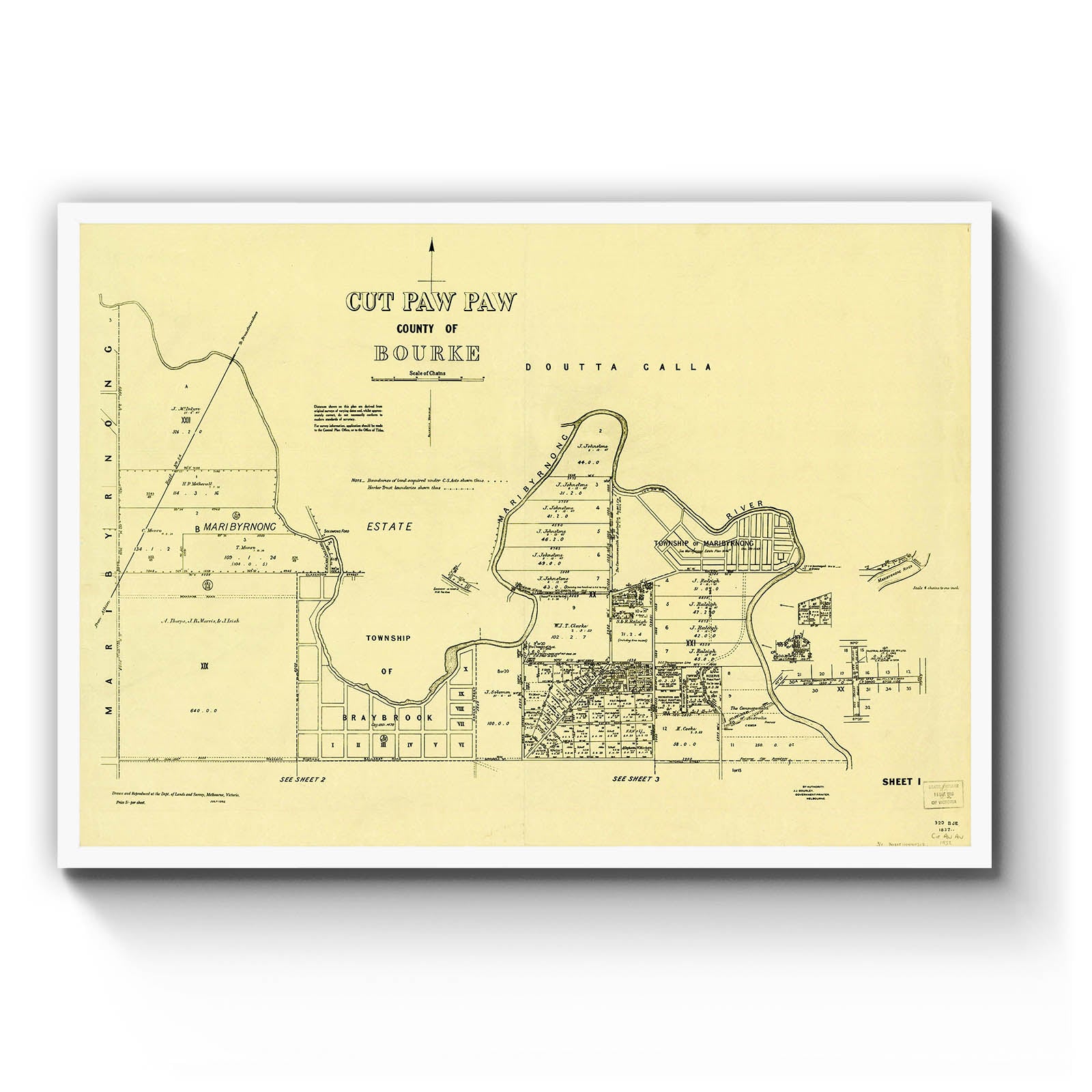 Braybrook, Victoria Australia Vintage Map #15 (1952) – Vintage Maps