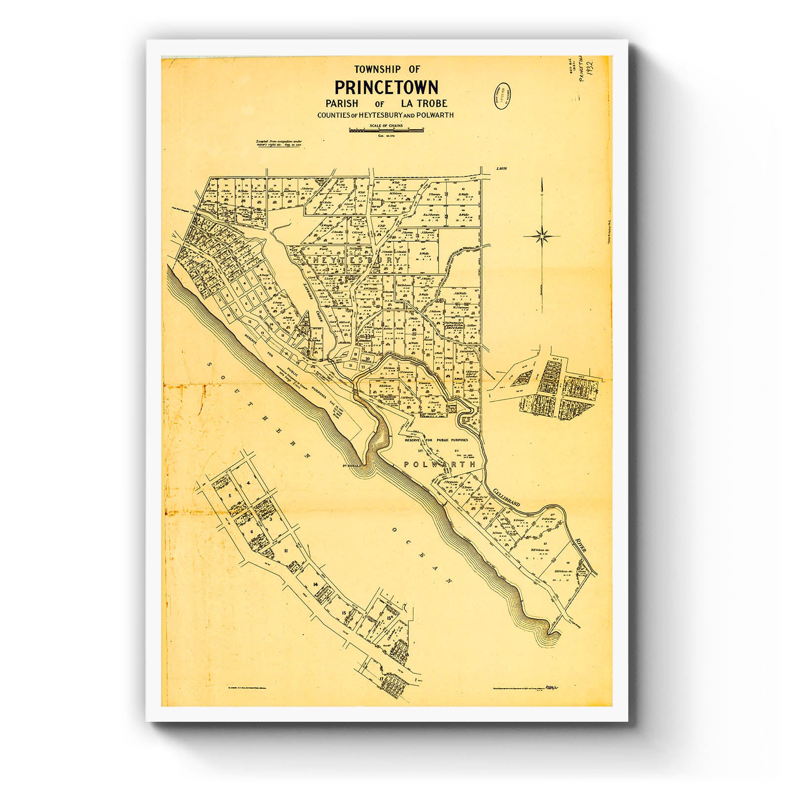 Princetown, Victoria Australia Vintage Map #5 (1932) – Vintage Maps