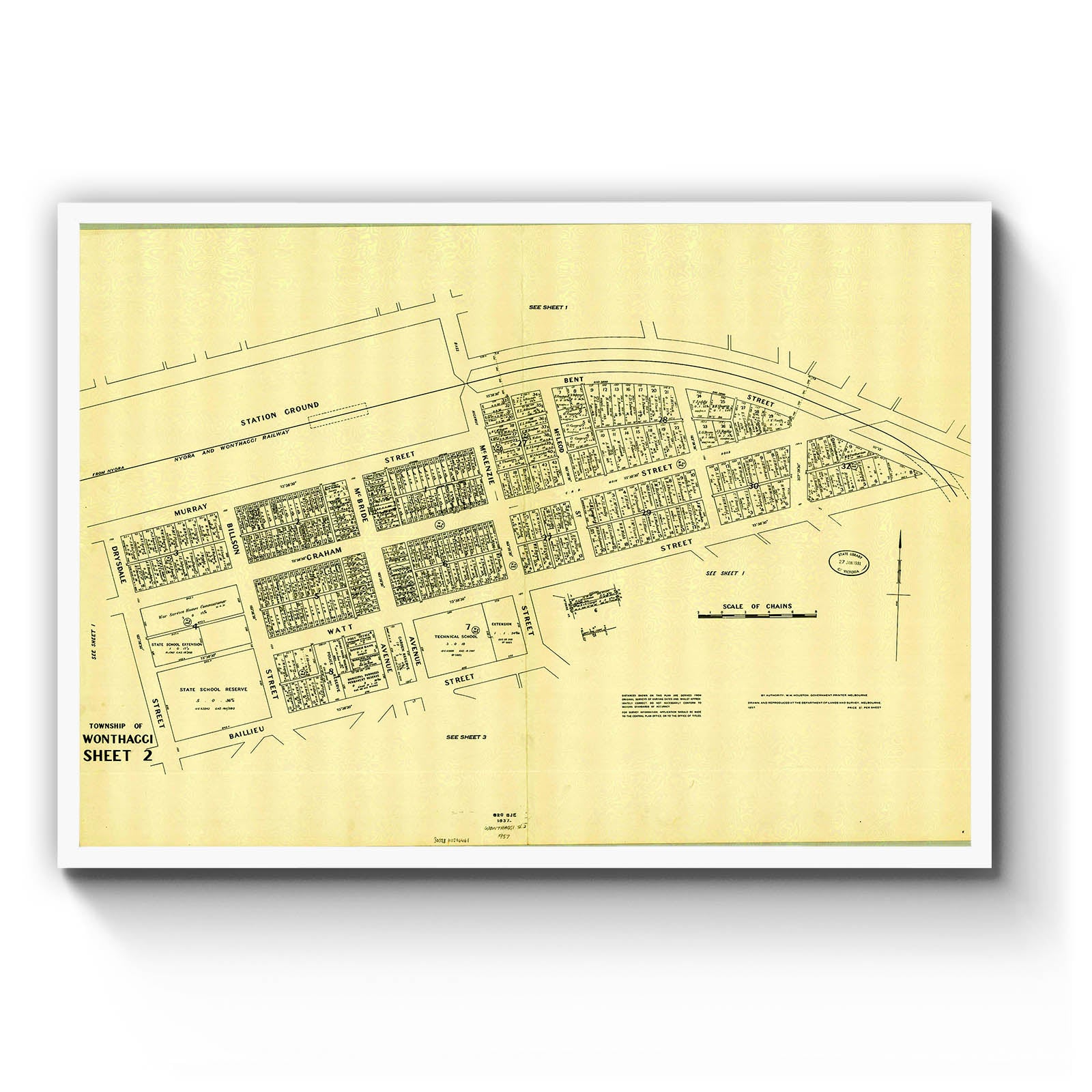 Wonthaggi, Victoria Australia Vintage Map #3 (1957) – Vintage Maps