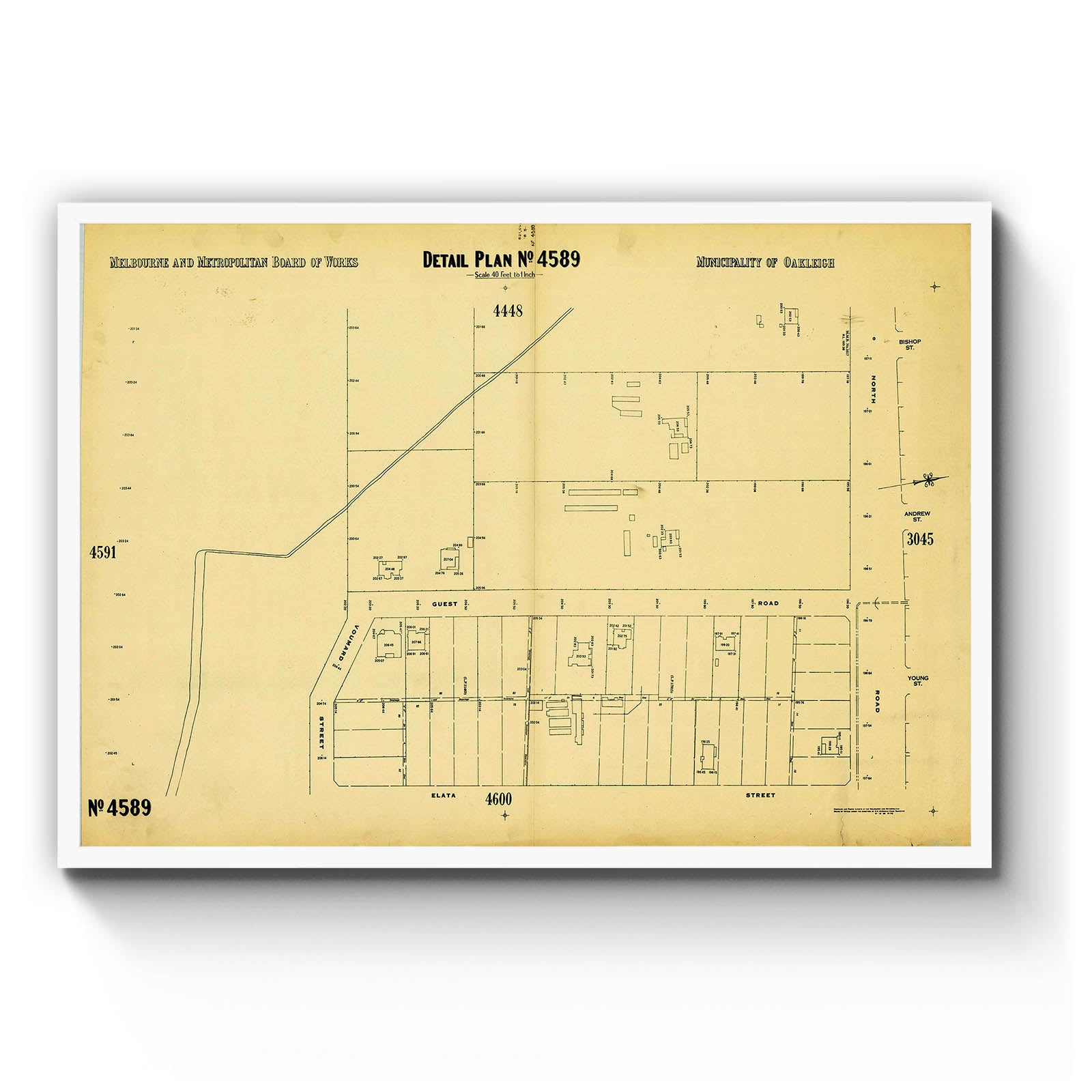 Oakleigh, Victoria Australia Vintage Map #42 (1940) – Vintage Maps