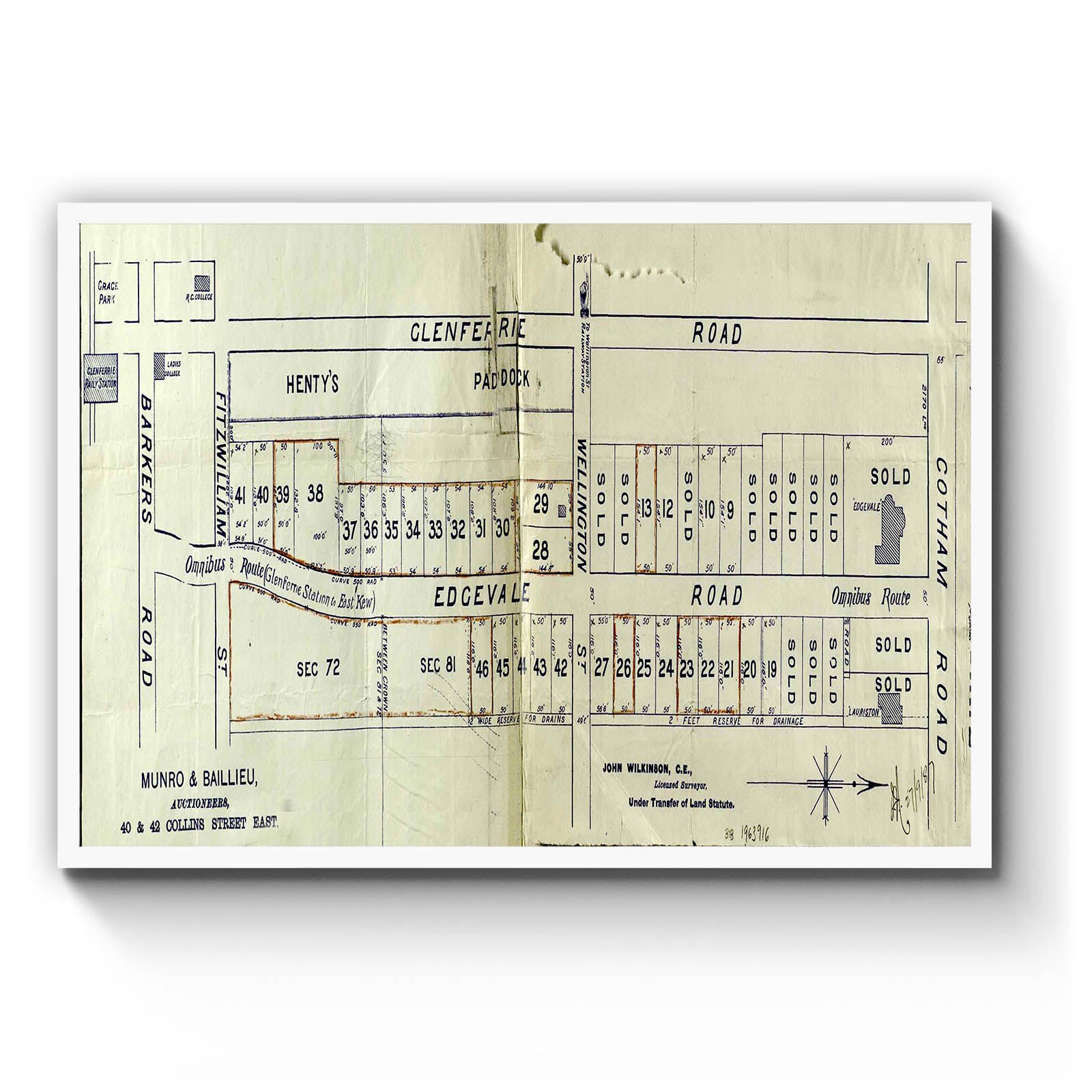 Hawthorn, Victoria Australia Vintage Map #286 (188-) – Vintage Maps
