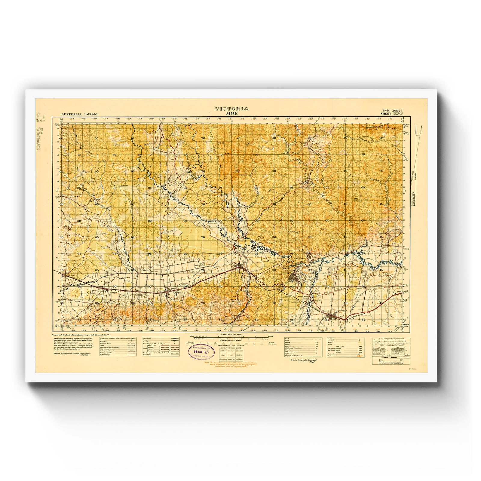 Moe, Victoria Australia Vintage Map #9 (1940) – Vintage Maps