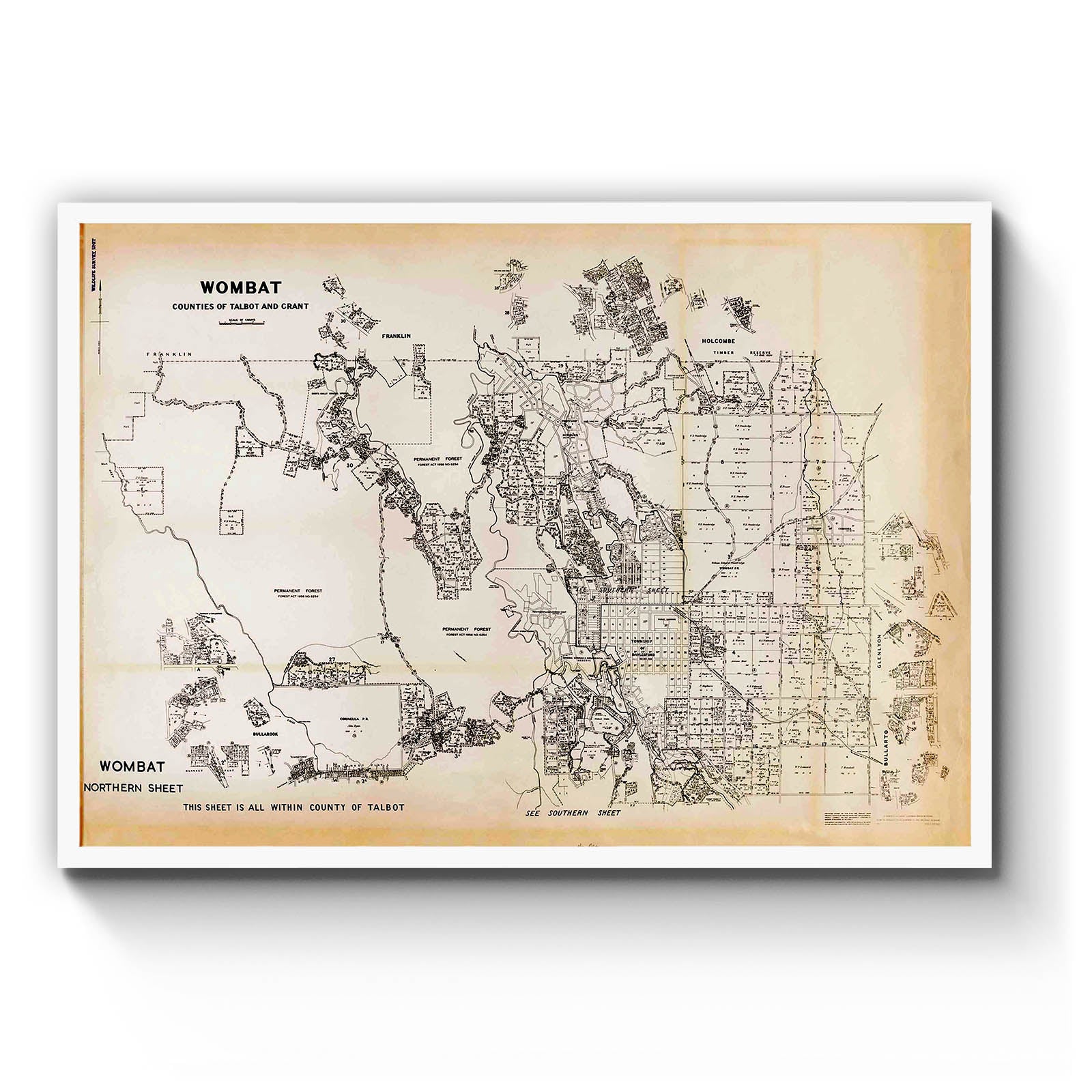 Daylesford, Victoria Australia Vintage Map #6a (1960) – Vintage Maps