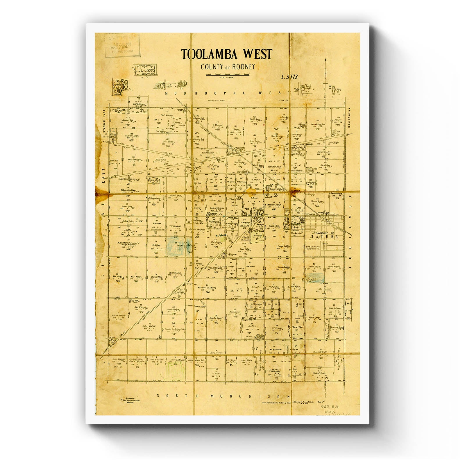 Tatura, Victoria Australia Vintage Map #3 (1940) – Vintage Maps