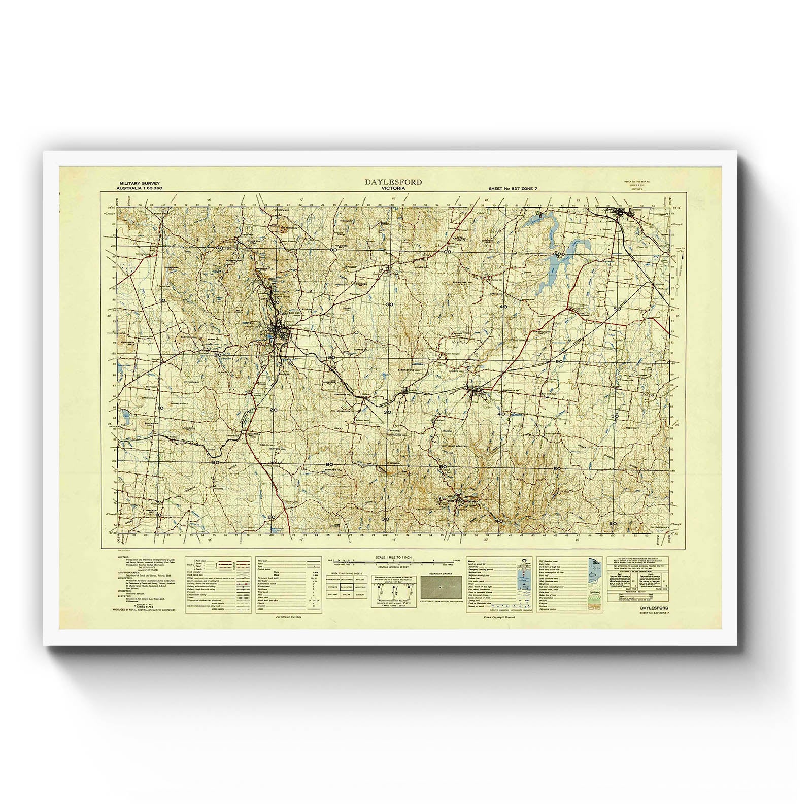 Daylesford, Victoria Australia Vintage Map #10 (1957) – Vintage Maps