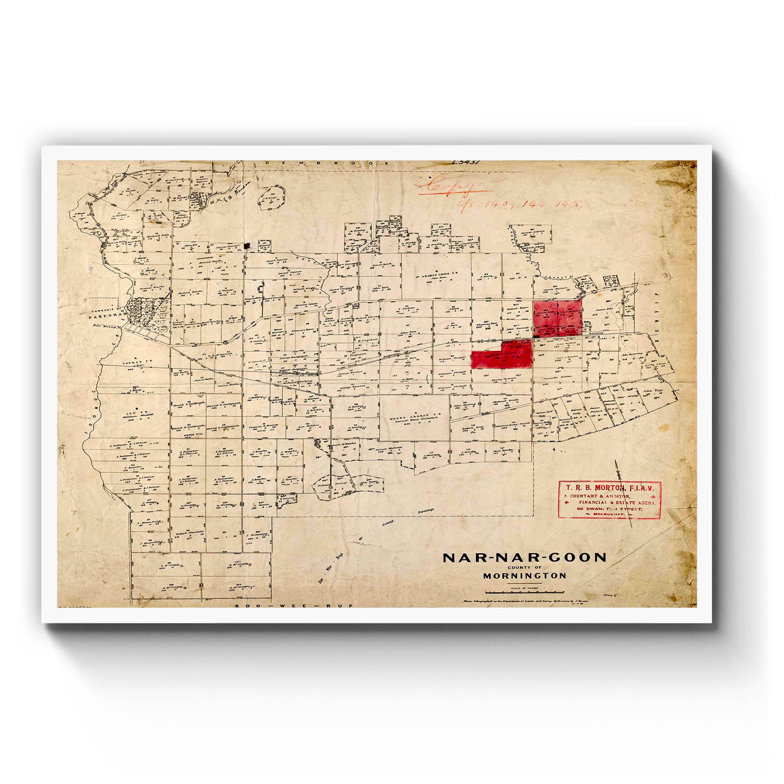 Nar Nar Goon, Victoria Australia Vintage Map #2 (1888) – Vintage Maps