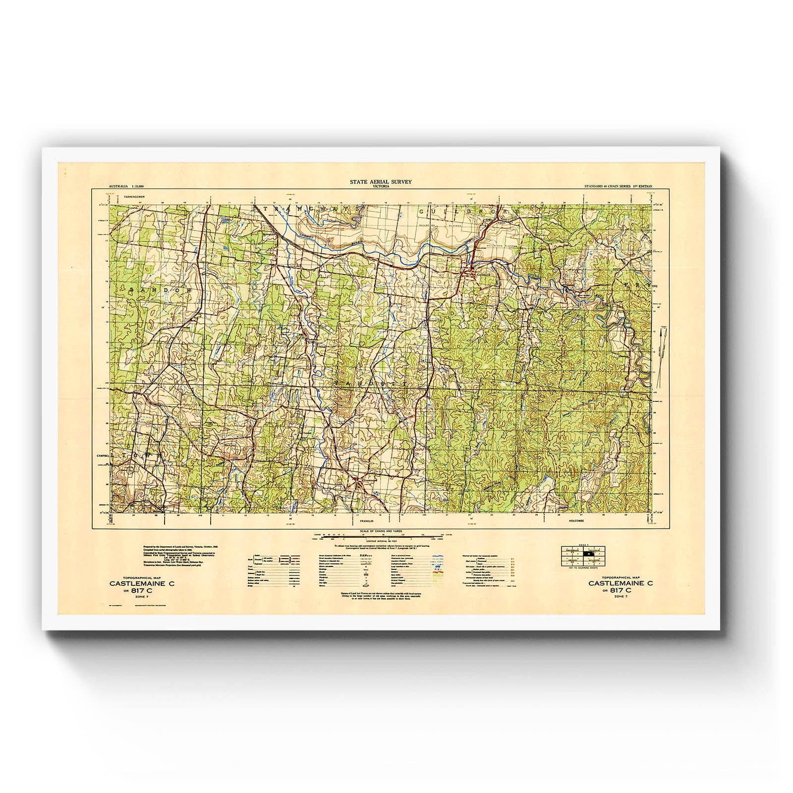 Guildford, Victoria Australia Vintage Map #6 (1948) – Vintage Maps