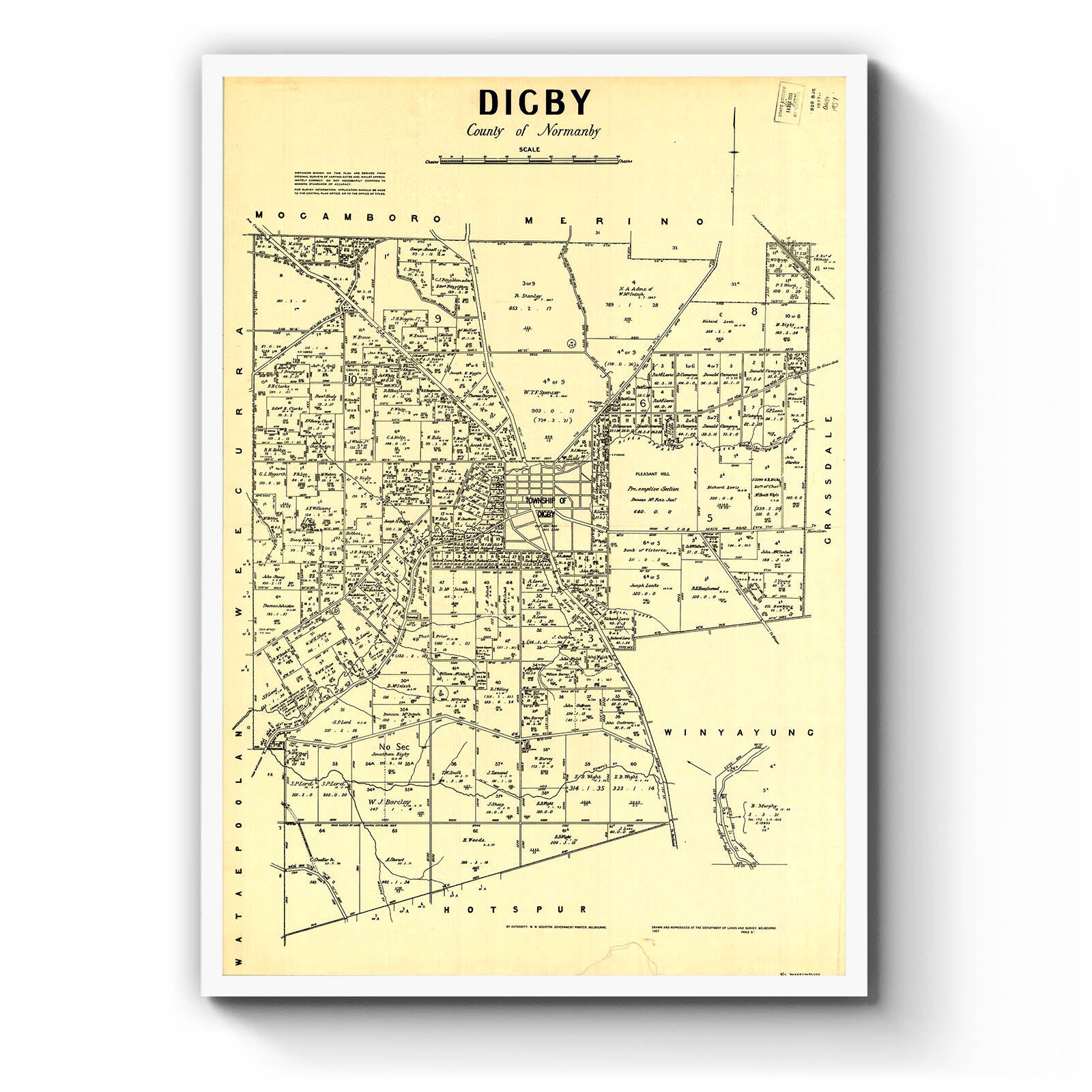 Digby, Victoria Australia Vintage Map #7 (1957) – Vintage Maps