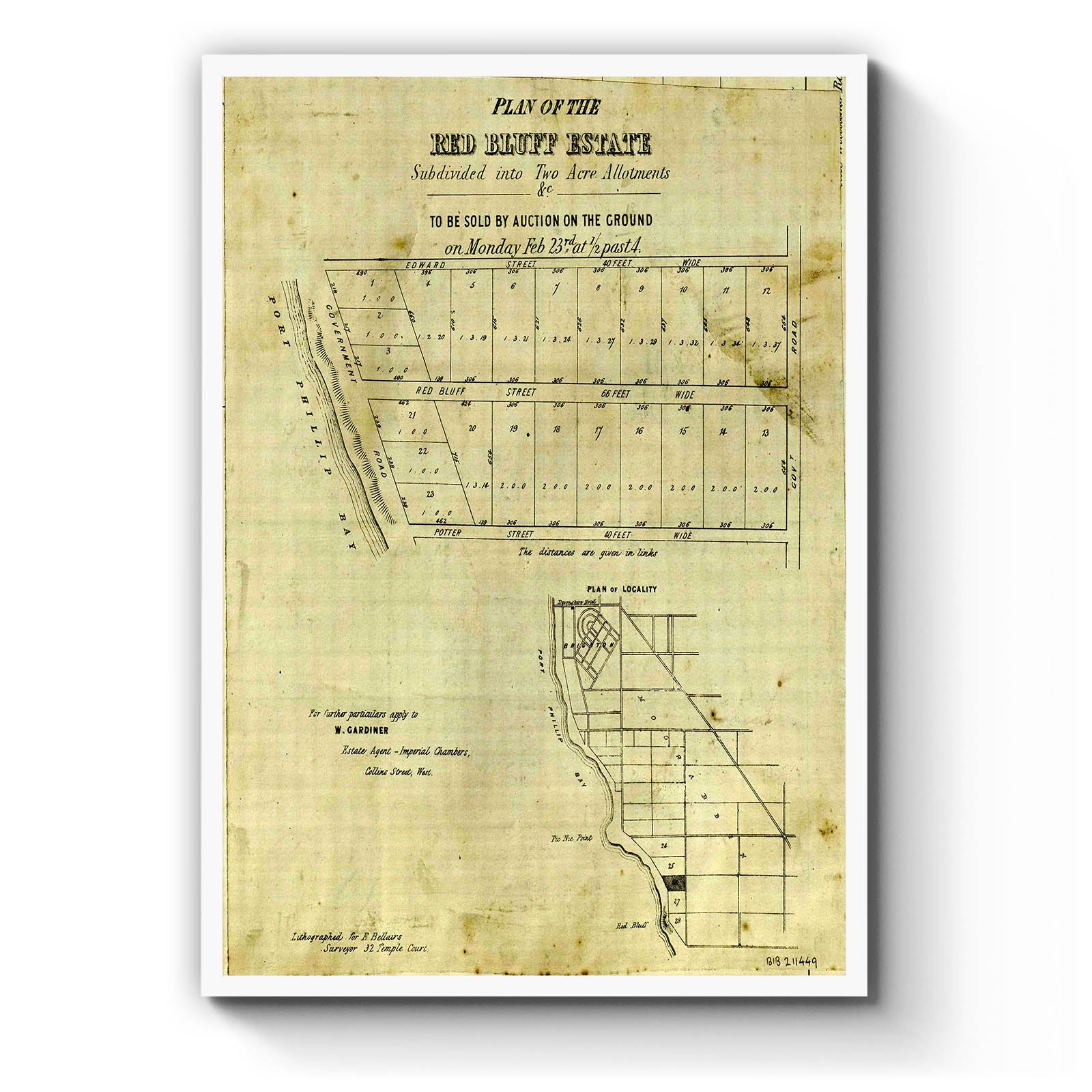 Hampton, Victoria Australia Vintage Map #1 (188-?) – Vintage Maps