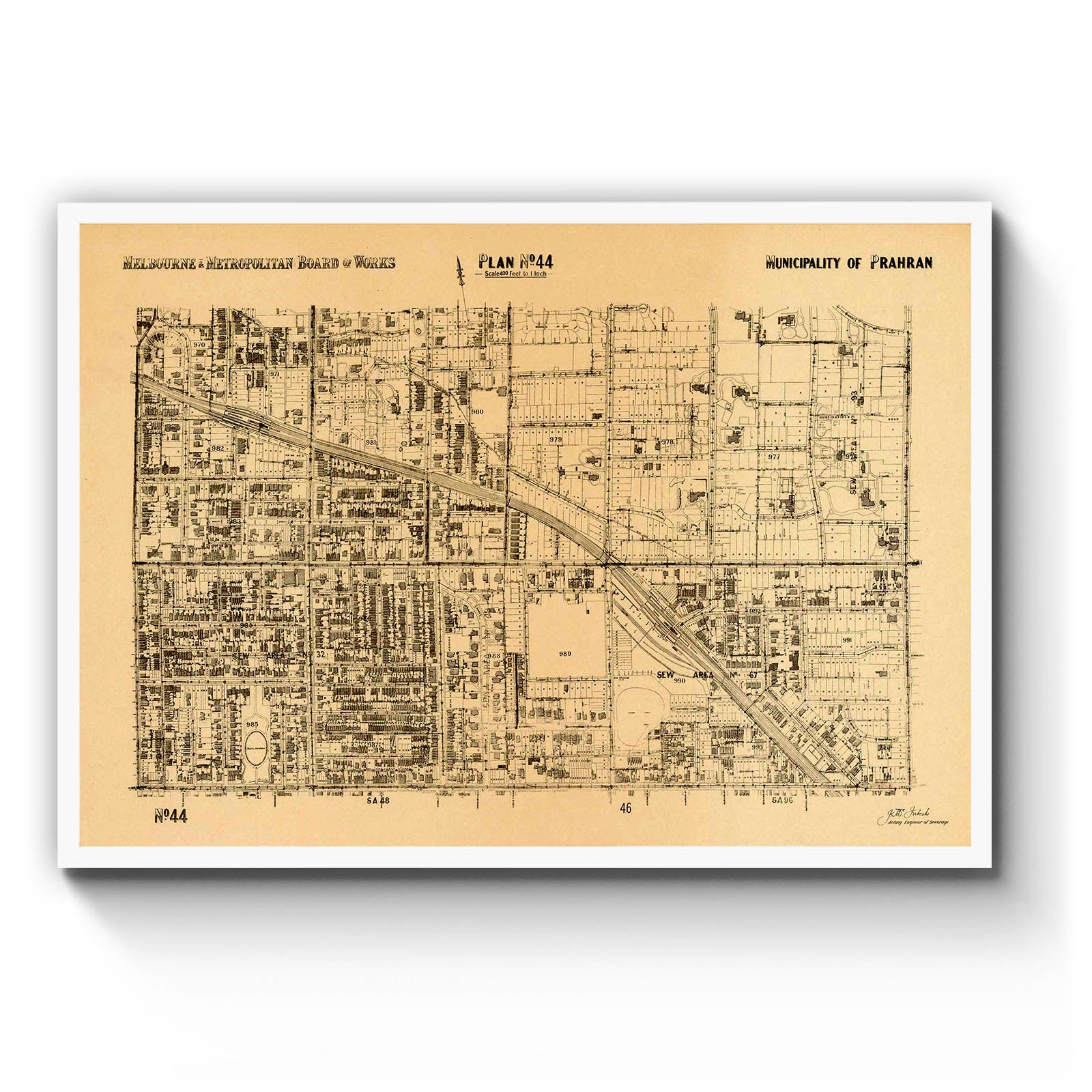 Toorak, Victoria Australia Vintage Map #20 (1933?) – Vintage Maps
