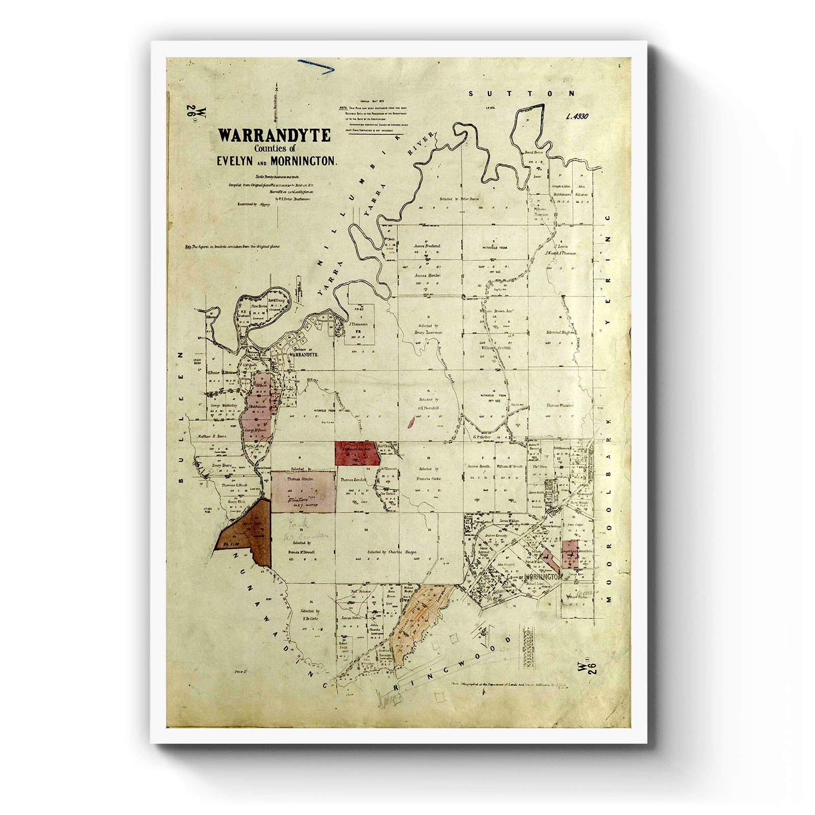 Warrandyte, Victoria Australia Vintage Map #3 (1876) – Vintage Maps