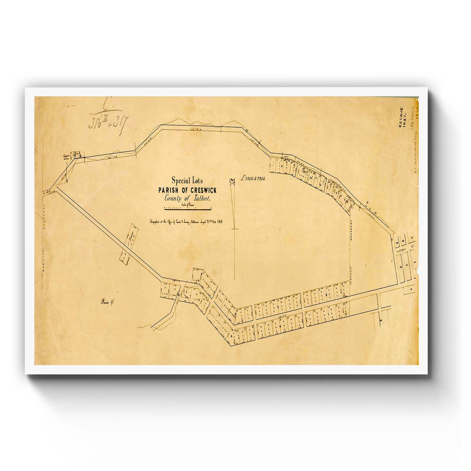 Creswick, Victoria Australia Vintage Map #4 (1864) – Vintage Maps