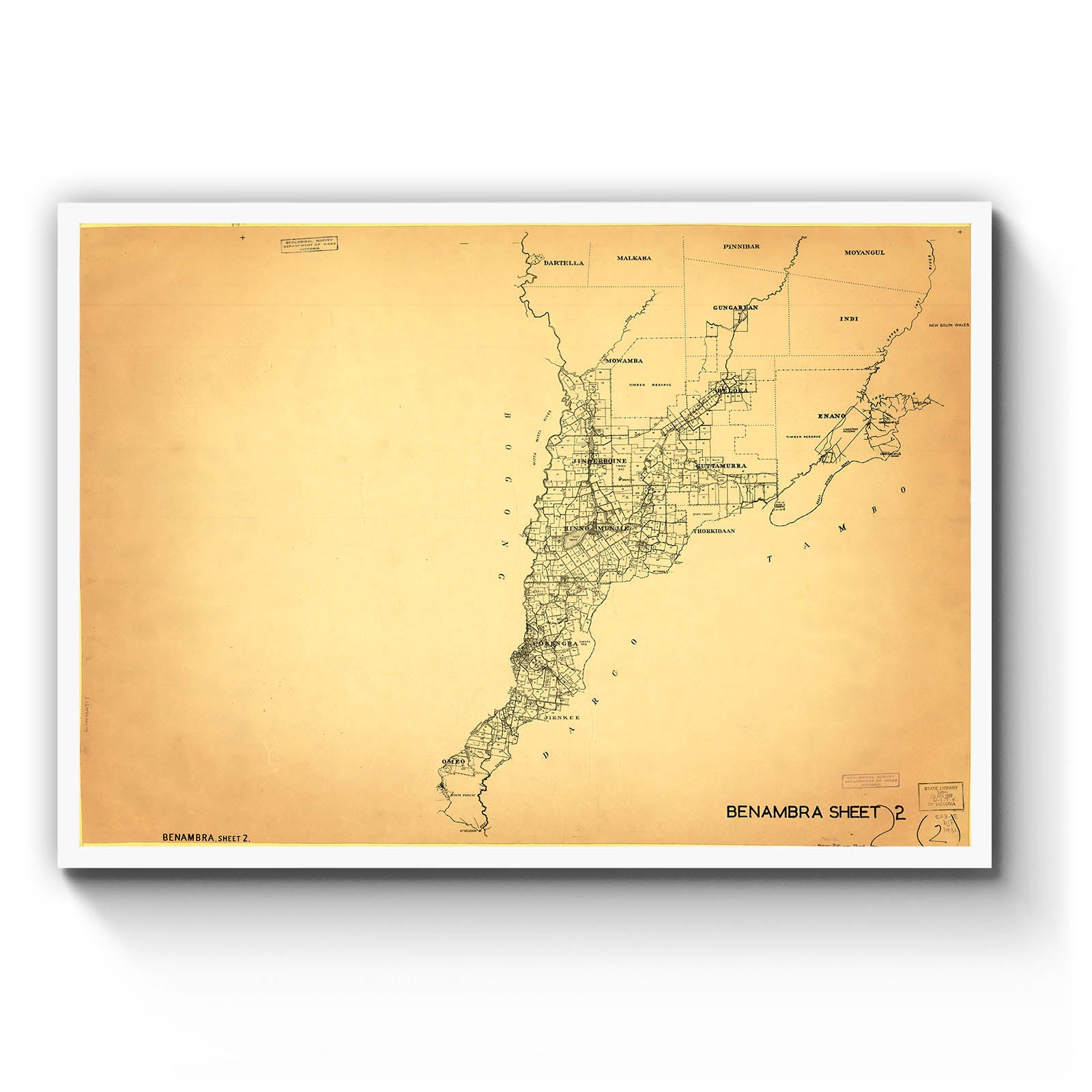Omeo, Victoria Australia Vintage Map #7 (1931) – Vintage Maps