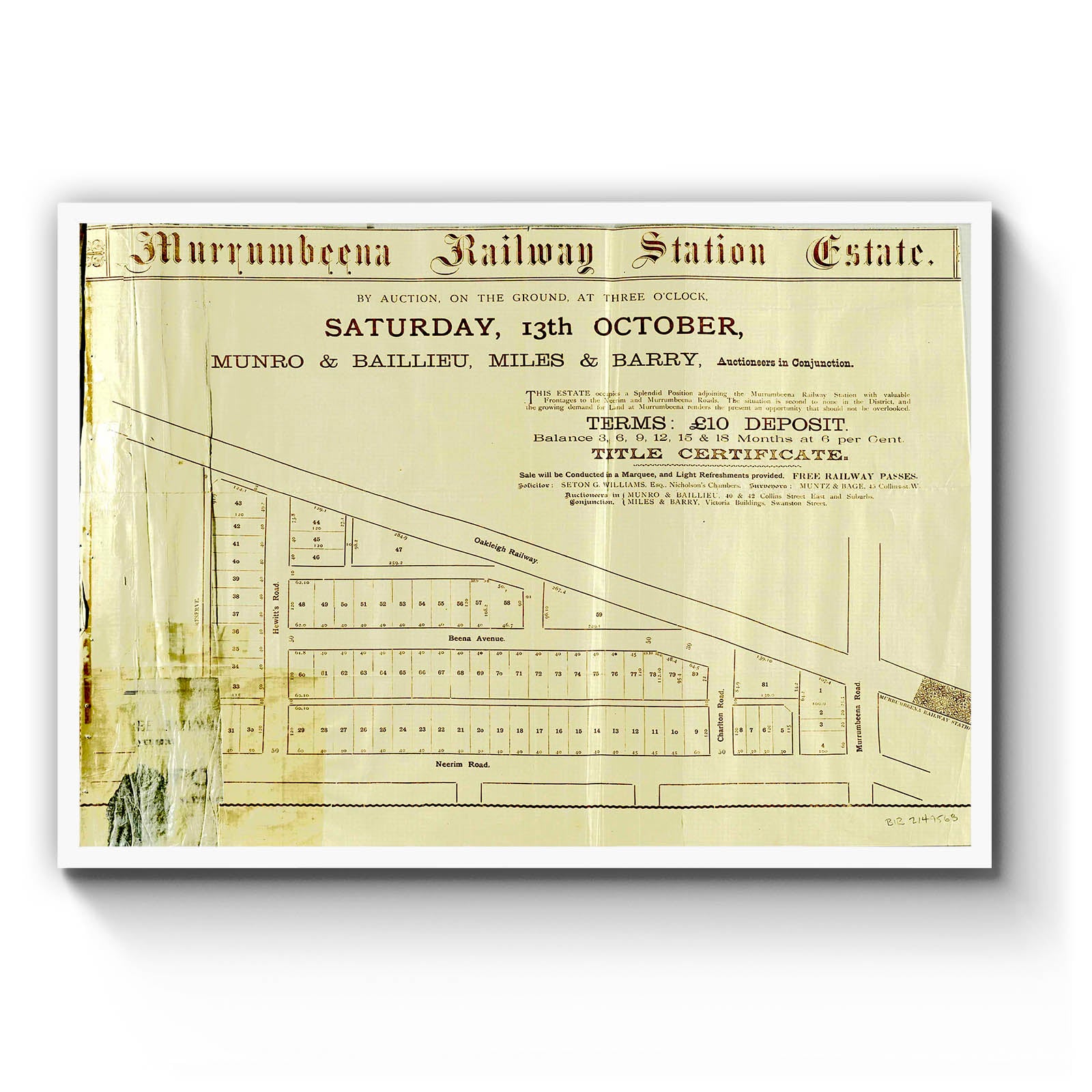 Murrumbeena, Victoria Australia Vintage Map #6 (188-?) – Vintage Maps