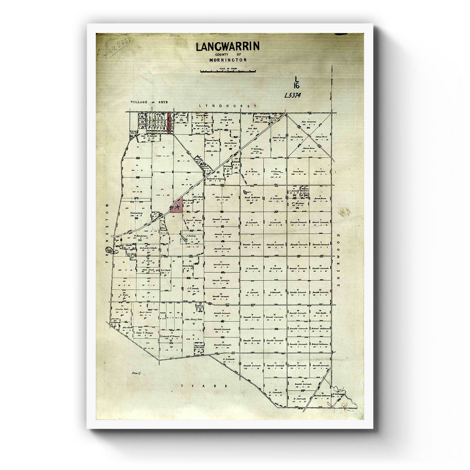 Langwarrin, Victoria Australia Vintage Map #1 (18--?) – Vintage Maps